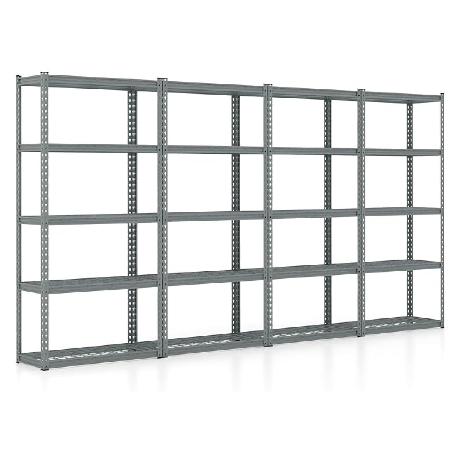 OWNEN 5-Tier Metal Shelving Unit, 4 Pack Heavy Duty Wire Storage Rack ...