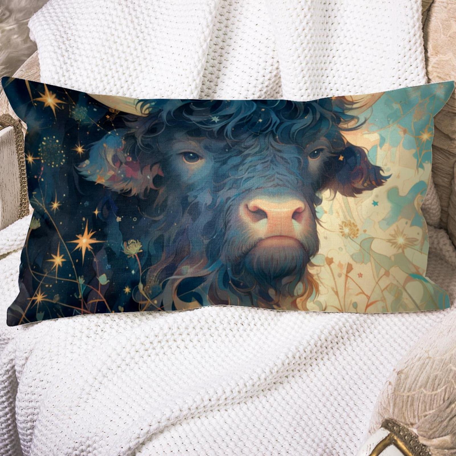 OWNFEELING Home Decor Cute Little Cow Pattern Luxurious Velvet Bed ...