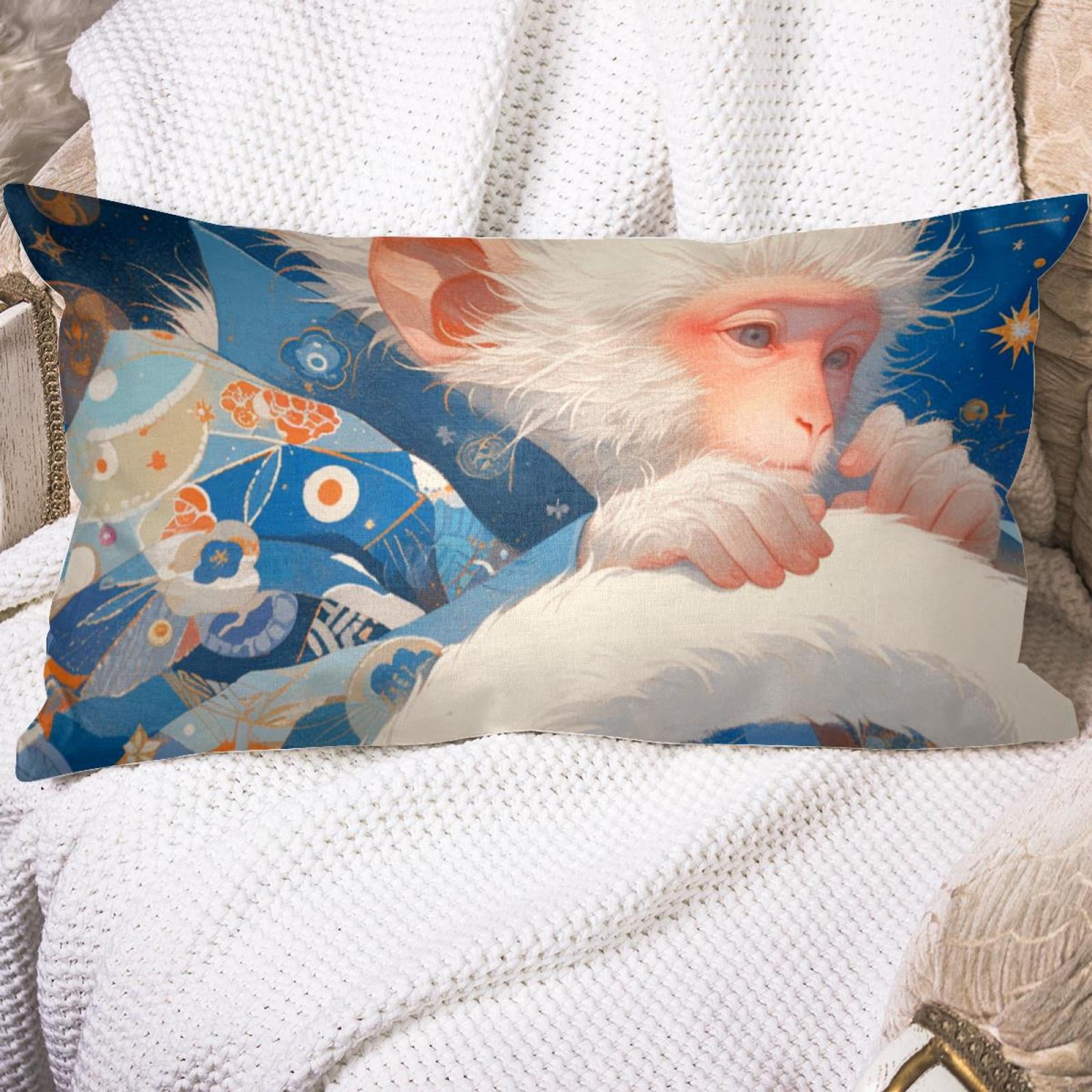OWNFEELING Home Decor Cute Little Monkey Pattern Luxurious Velvet Bed ...
