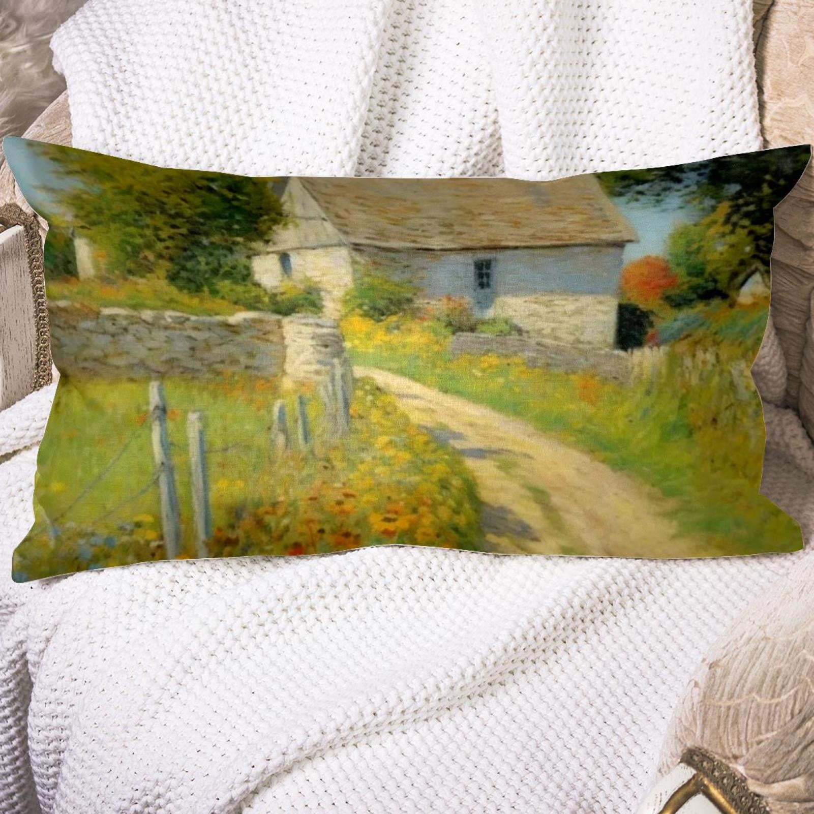 OWNFEELING Home Decor Field Trip Pattern Luxurious Velvet Bed Pillow ...