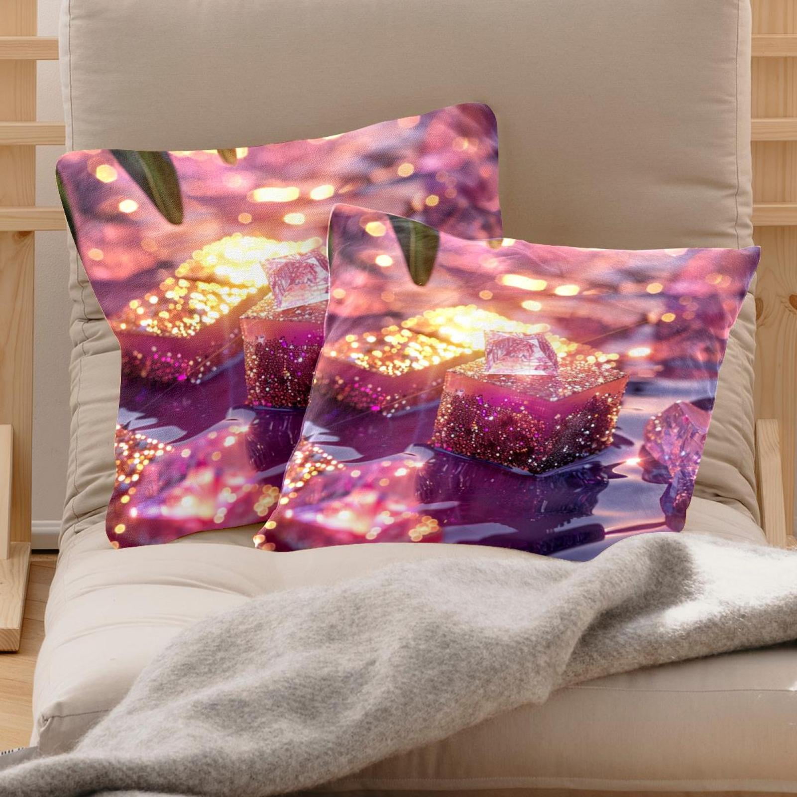 OWNFEELING Home Decor Golden Light Brings Good Luck Pattern Decorative ...