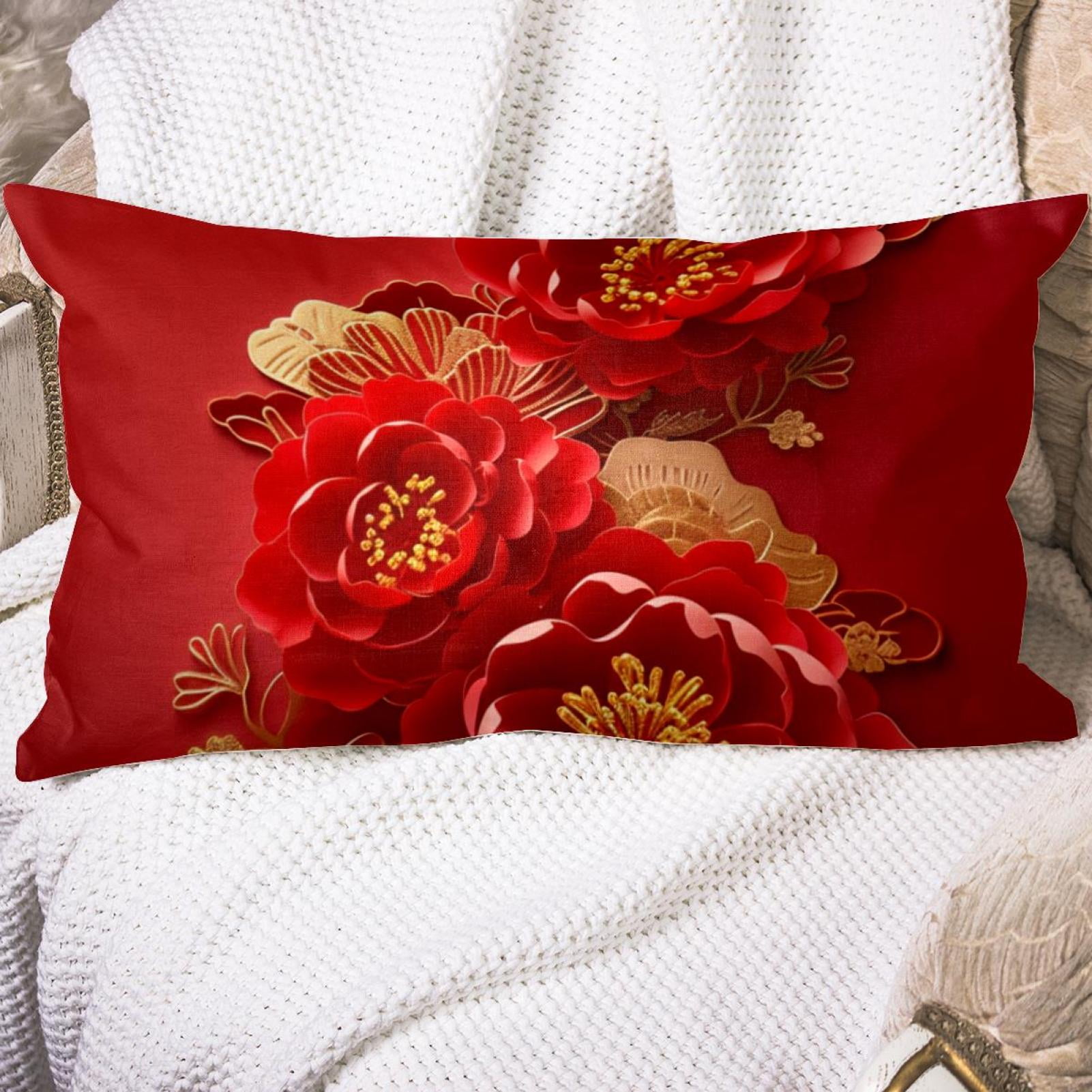 OWNFEELING Home Decor Paper-cut Work Style Peonies Pattern Luxurious ...