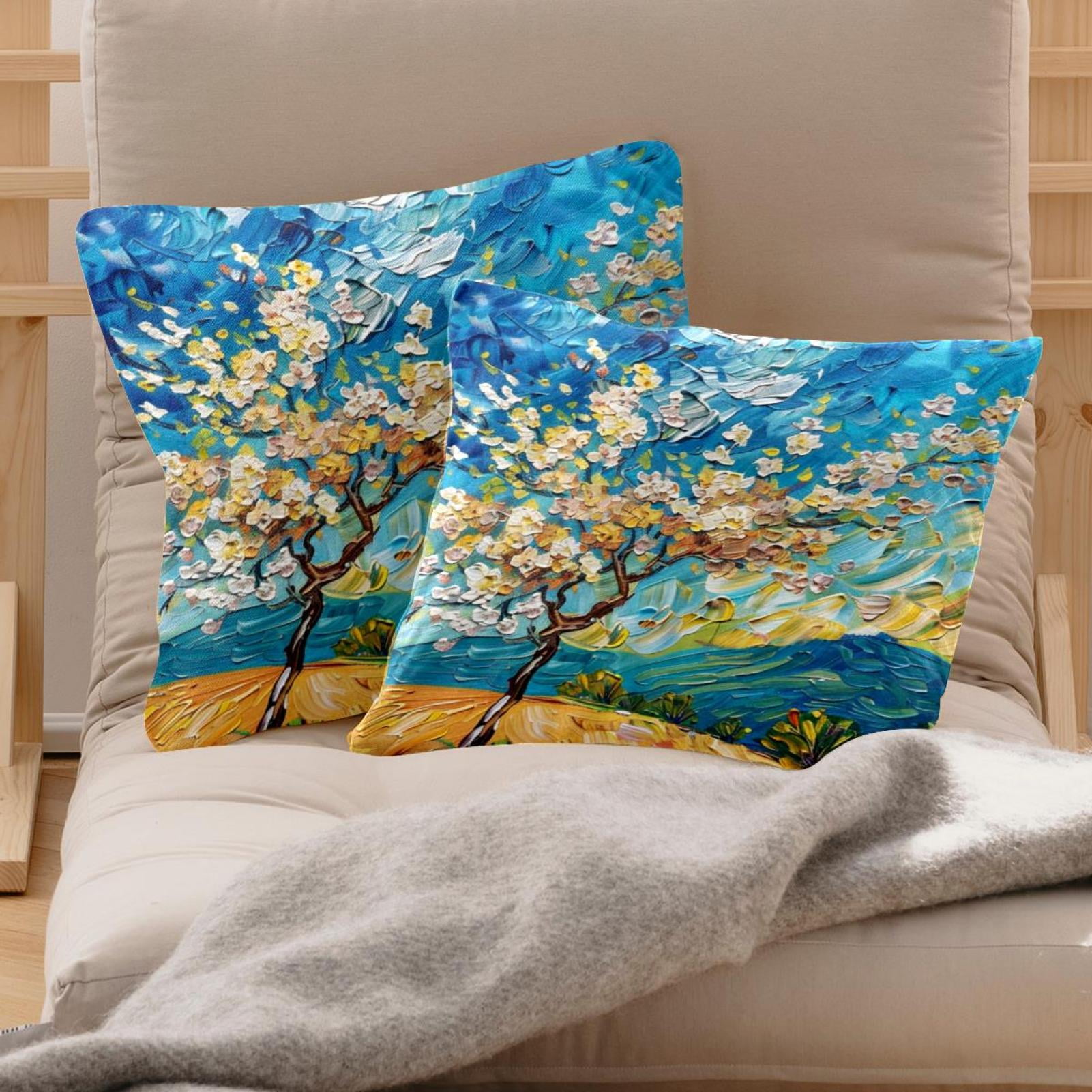 OWNFEELING Home Decor Spring in Oil Painting Style Pattern Decorative ...