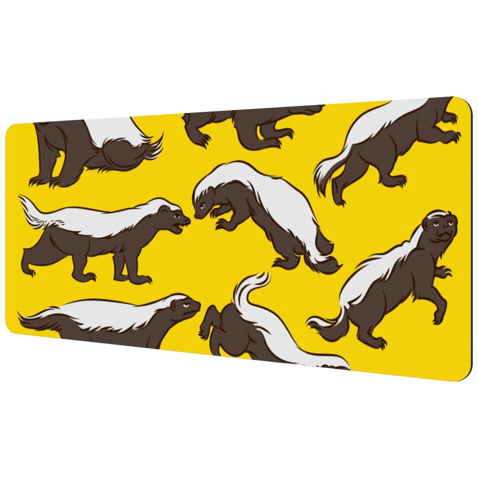 OWNHE Cute Cartoon Honey Badger Pattern Rectangular Extended Desk Pad ...