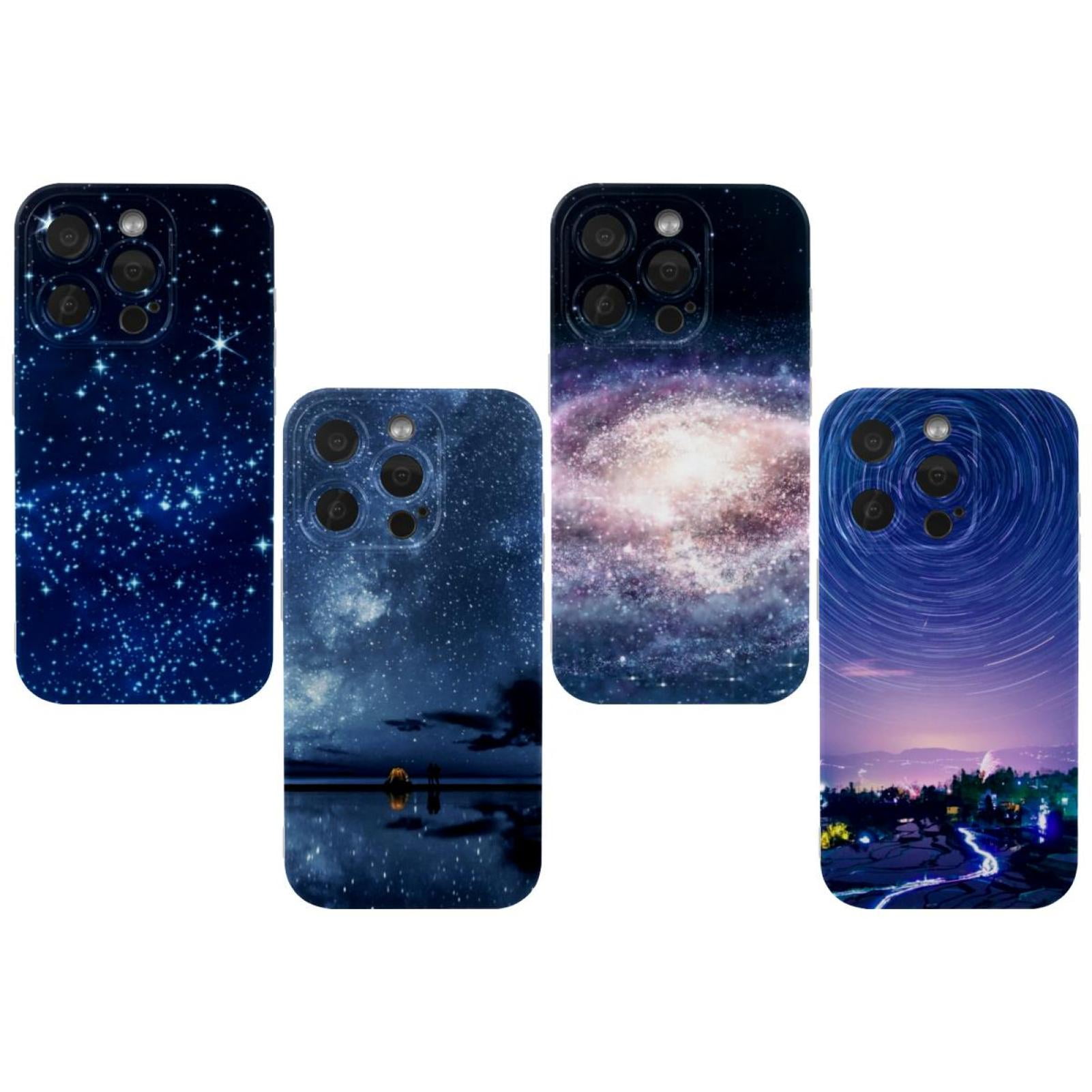OWNHE Fantastic Sky Pattern Pattern 4-Pack TPU Soft Case Set for iPhone 14 Pro/14 Pro Max/15 Pro ...