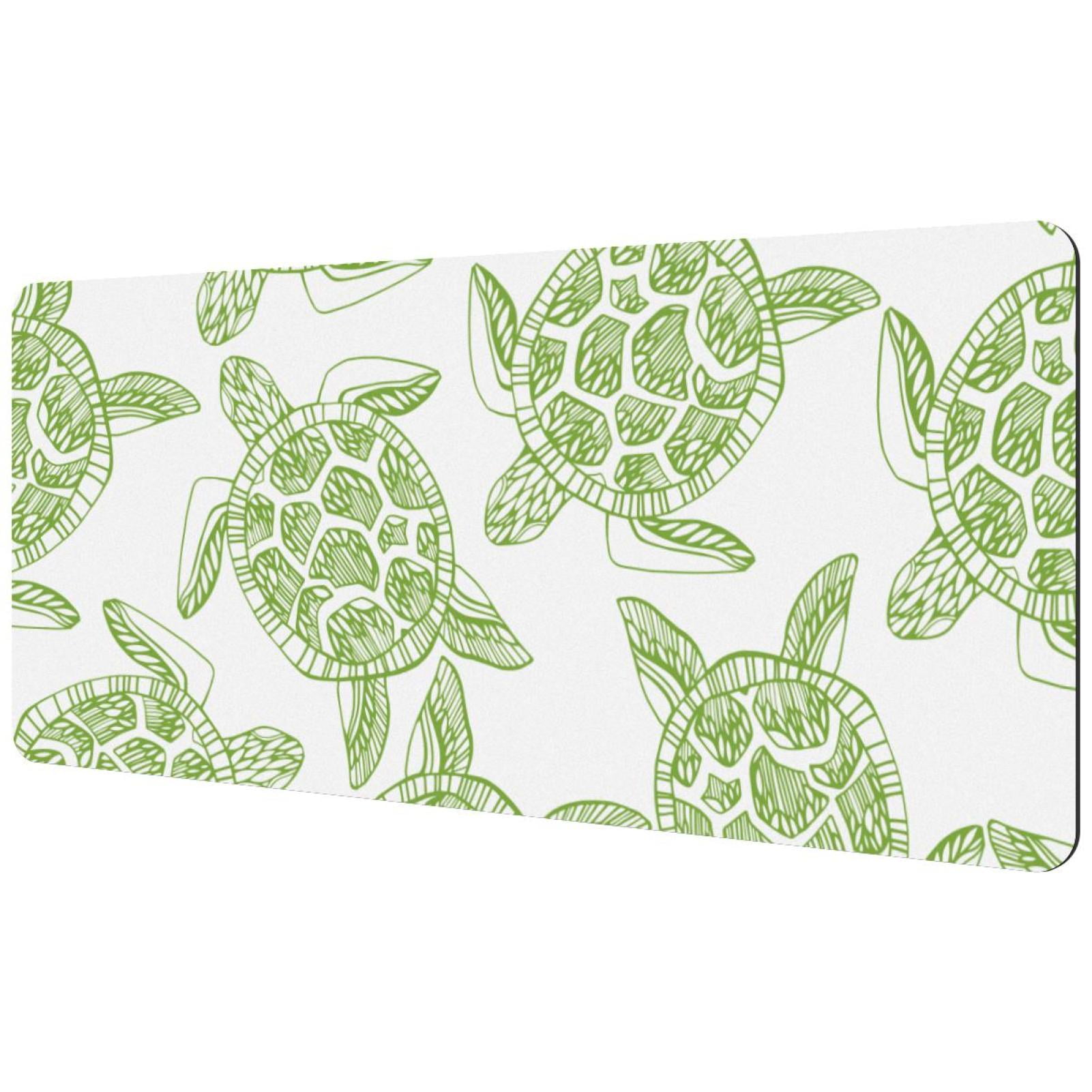 OWNHE Green Sea Turtles Pattern Rectangular Extended Desk Pad with Non ...