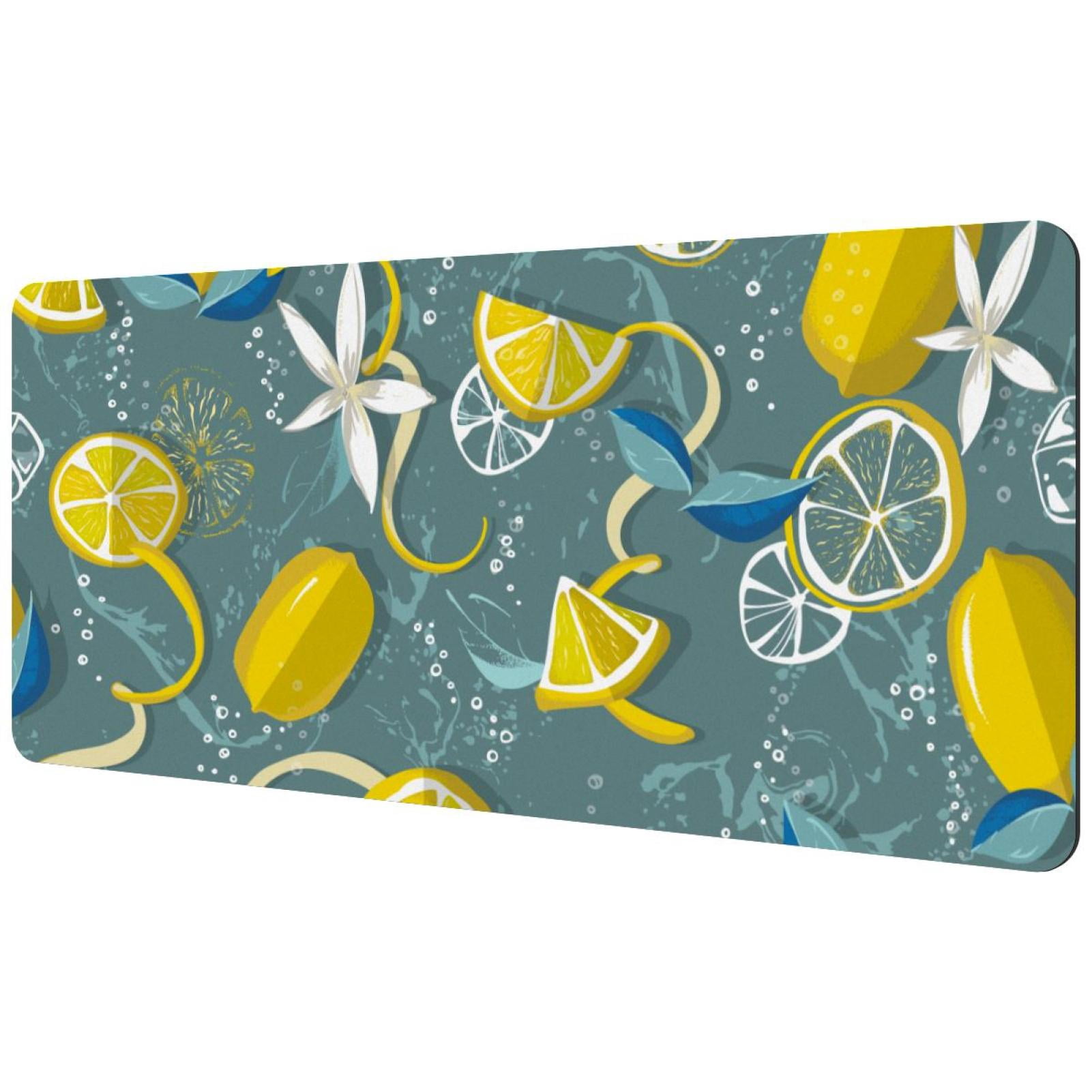 OWNHE Lemon Pattern Fruit Pattern Rectangular Extended Desk Pad with ...