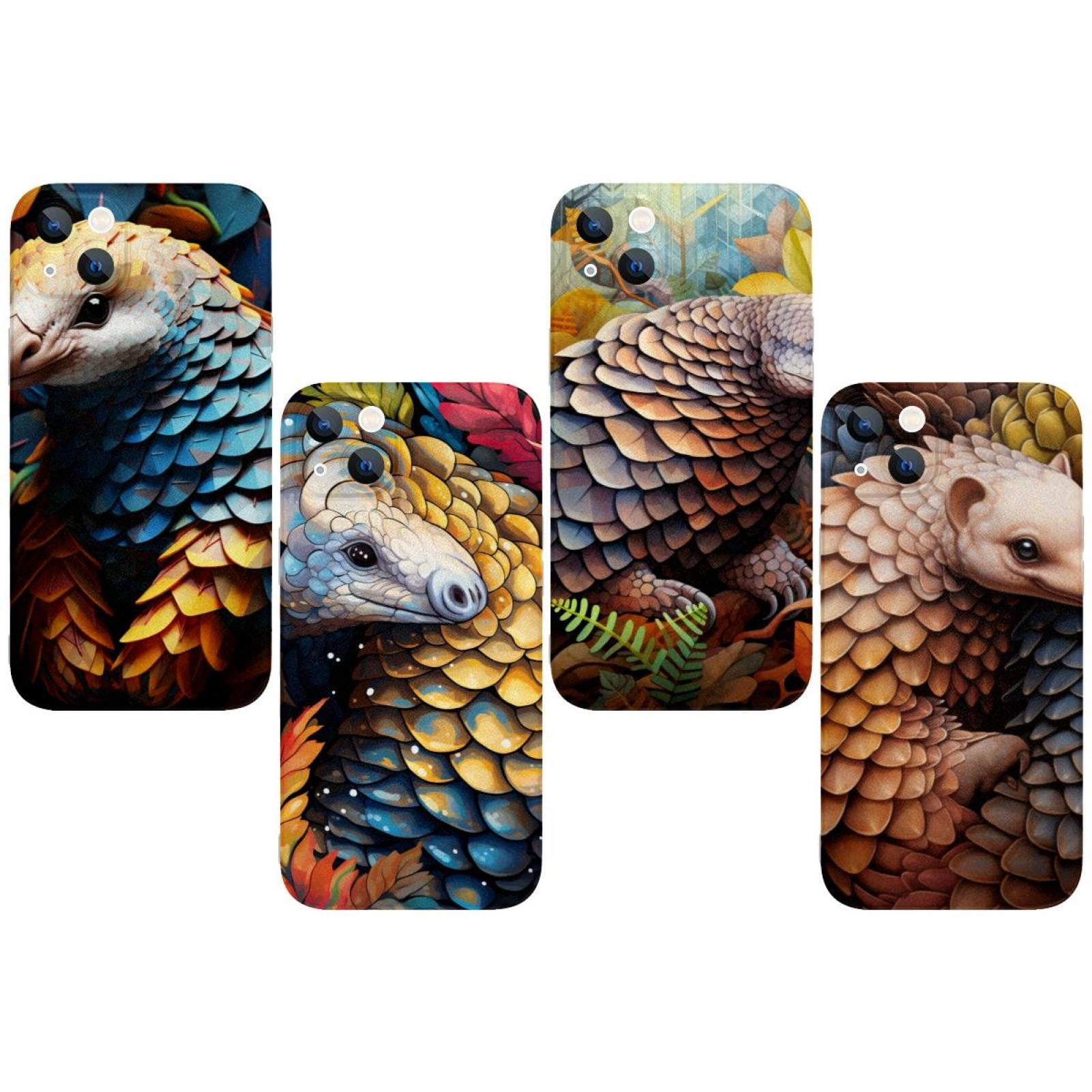 OWNHE Pangolin Pattern 4-Pack Trendy Protective Phone Case Quad-Pack ...