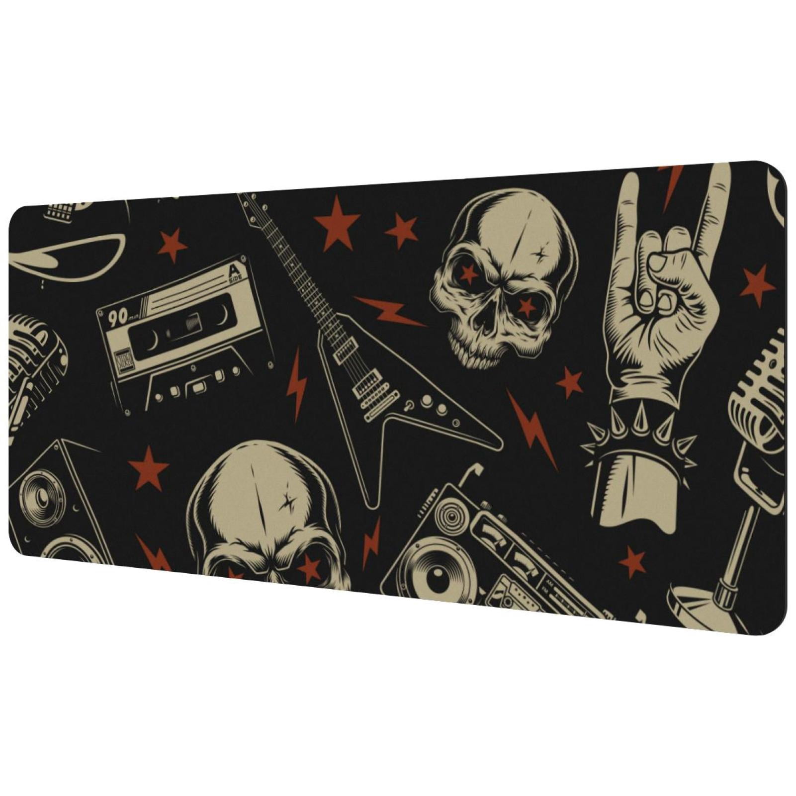 OWNHE Skulls Rock Pattern Retro Pattern Rectangular Extended Desk Pad ...