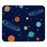 OWNHE Solar System Planets Stars Pattern Mouse Pad Desk Mat, Square Non ...