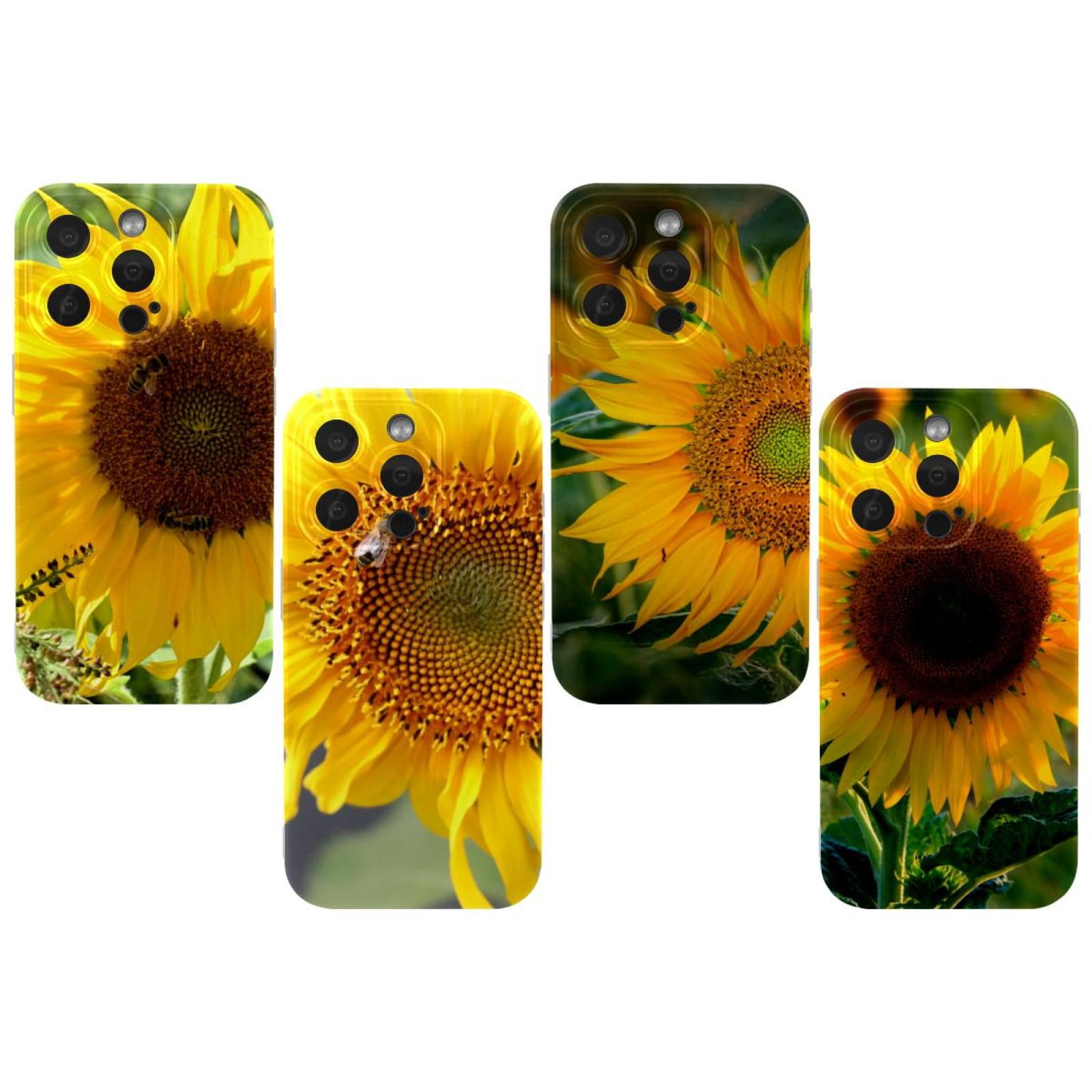 OWNHE Sunflower Flower Summer Yellow Blossom Bloom Pattern 4-Pack TPU ...