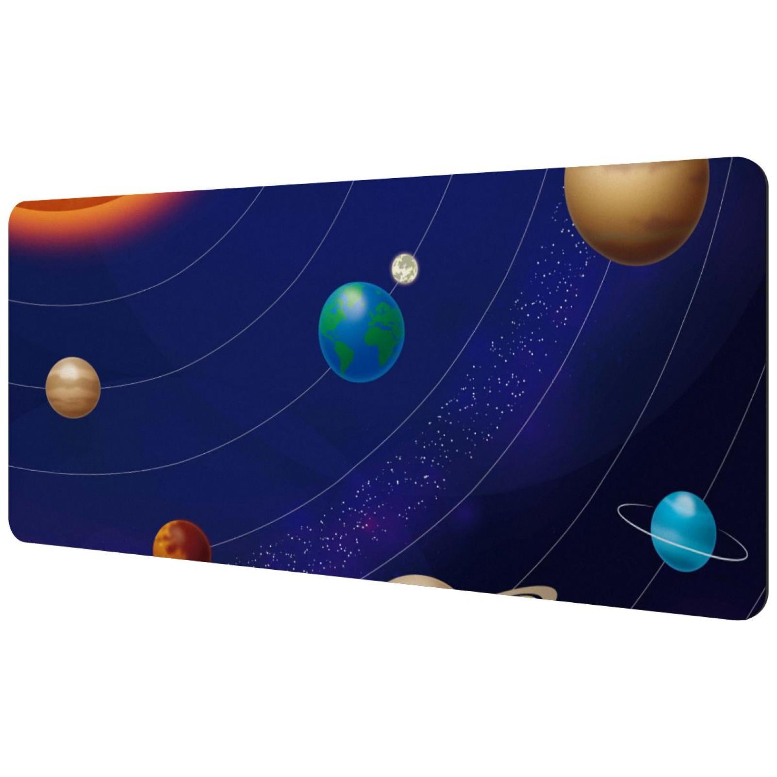 OWNHE Universe Solar System Planets Pattern Rectangular Extended Desk ...