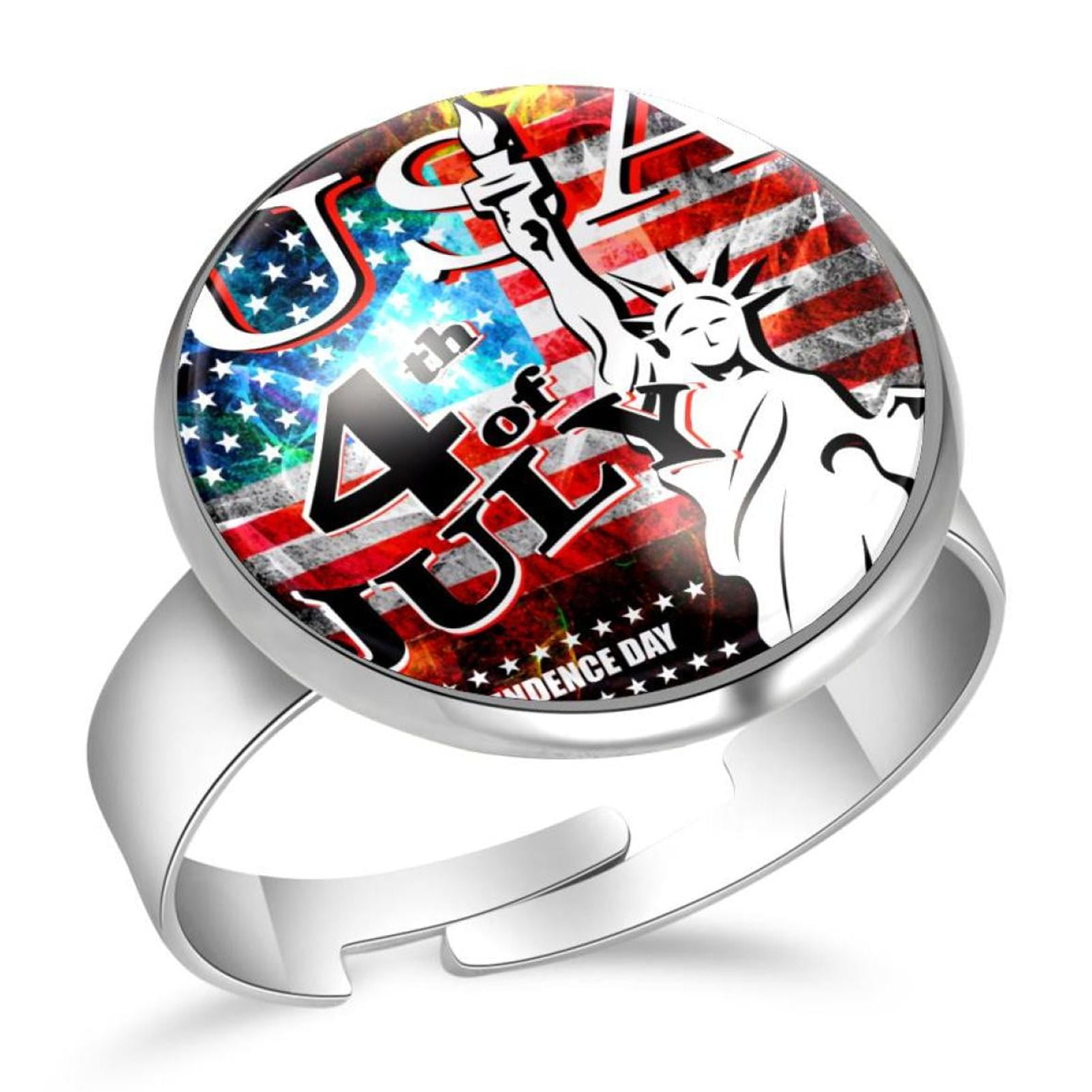 OWNMEMORY American Independence Day Statue of Liberty Pattern Stainless ...