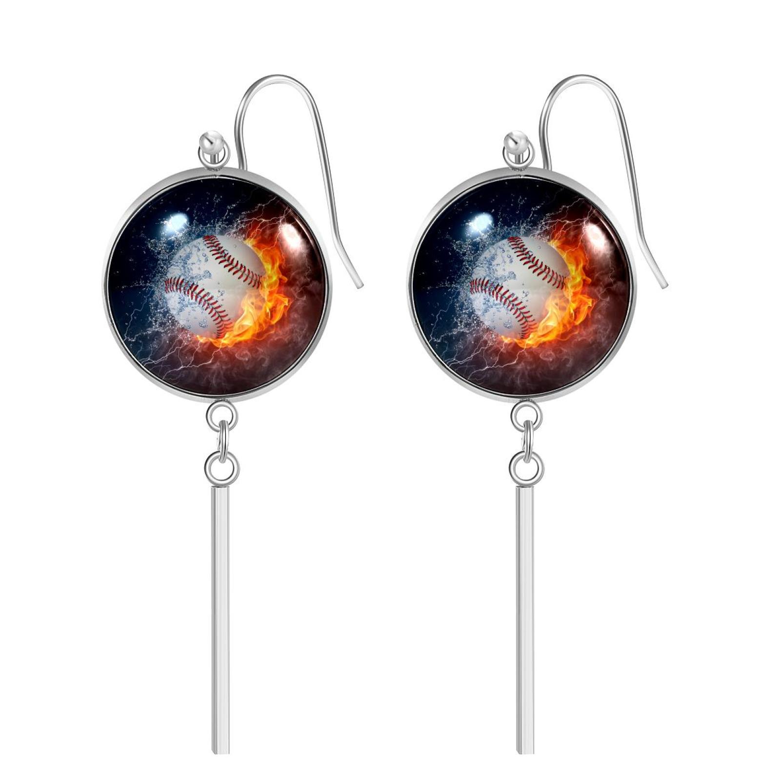 OWNMEMORY Baseball Fire Water Pattern Elevate Your Style with ...