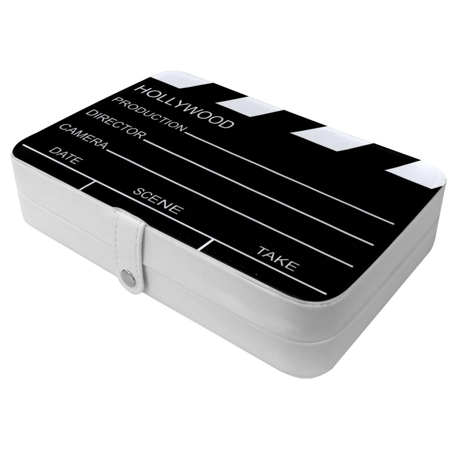 OWNMEMORY Black Movie Clapboard Pattern Portable PU Leather Necklace ...