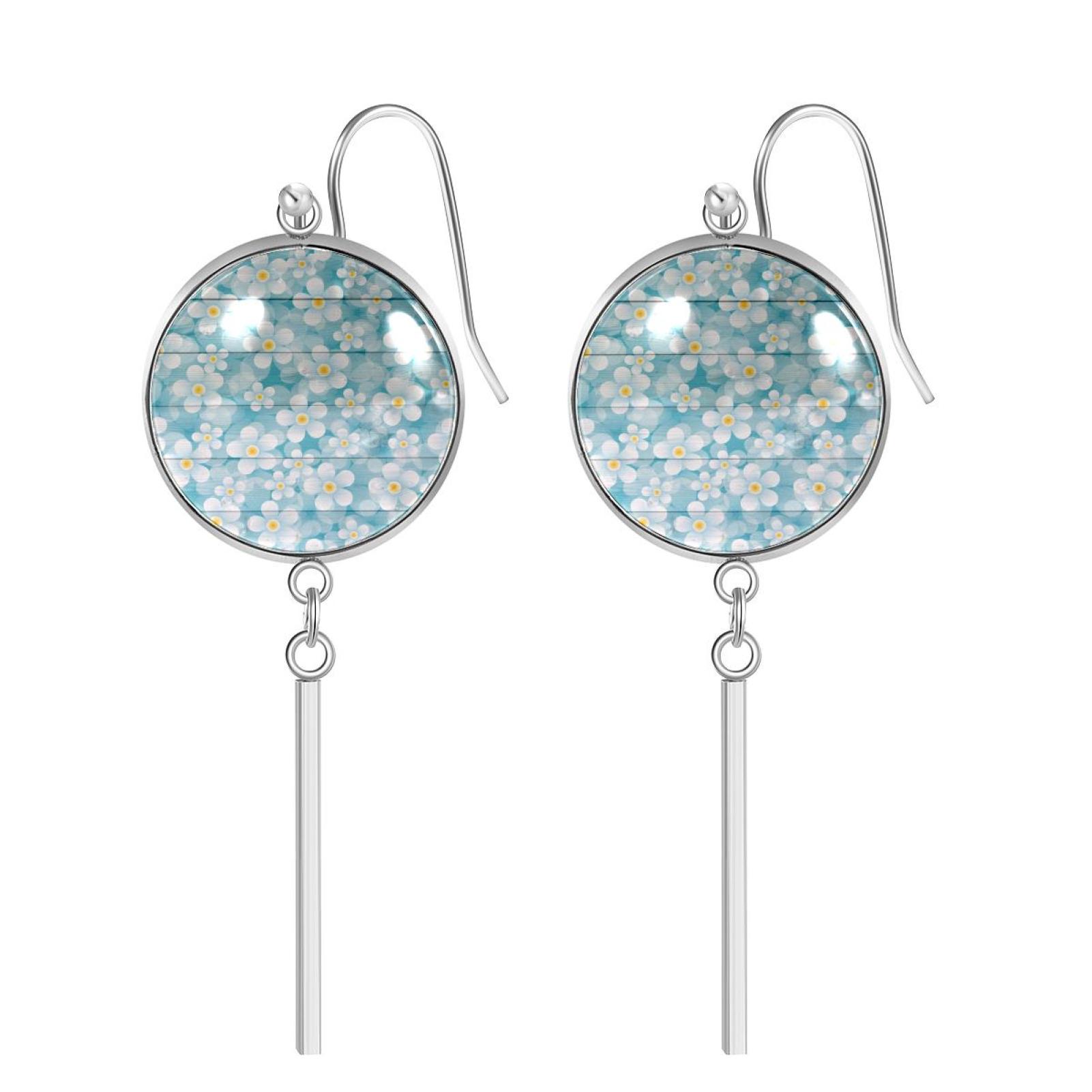 OWNMEMORY Blue Wood Daisy Pattern, Pattern Elevate Your Style: Discover ...