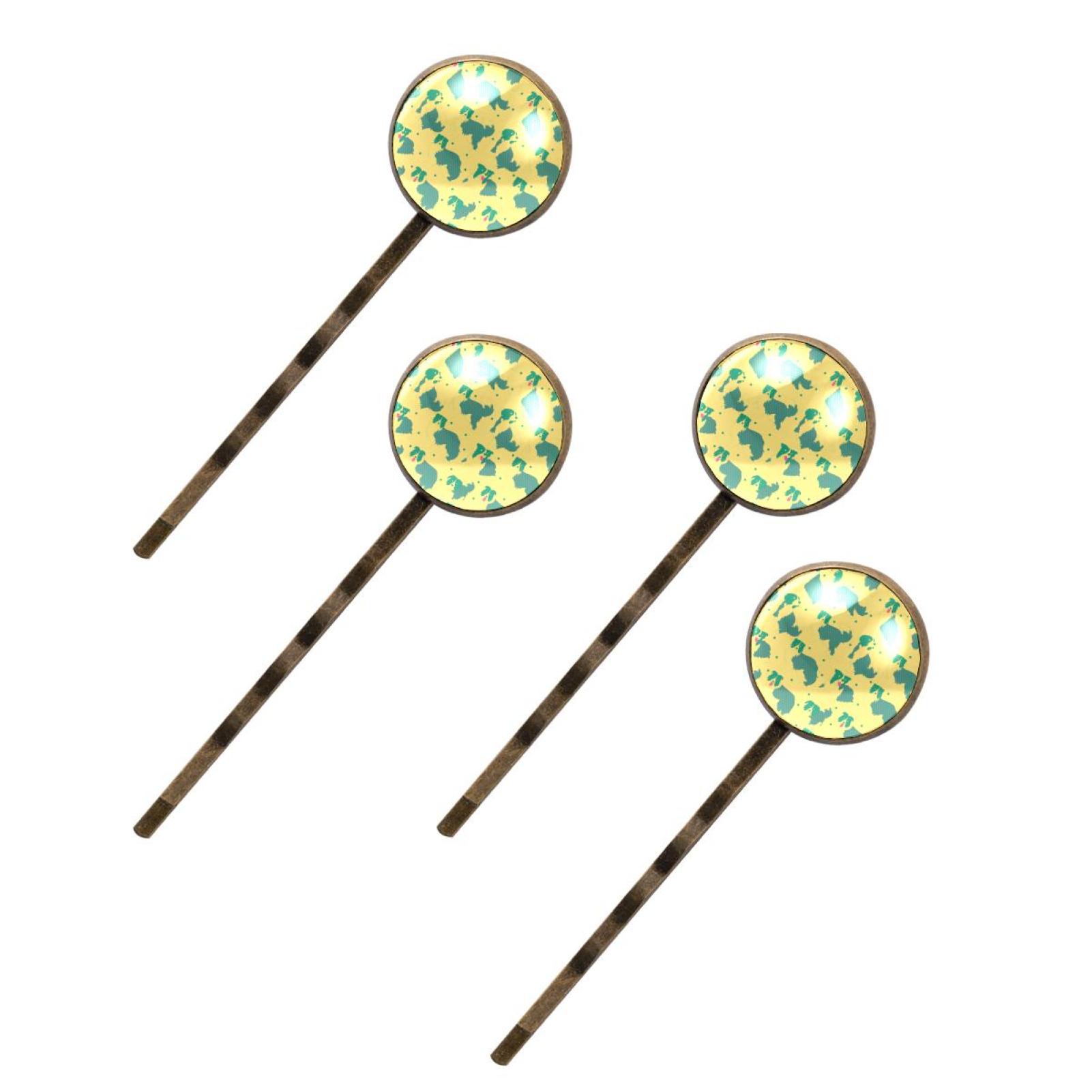 OWNMEMORY Border Collie Pattern Pattern Antique Bronze Round Hairpins ...