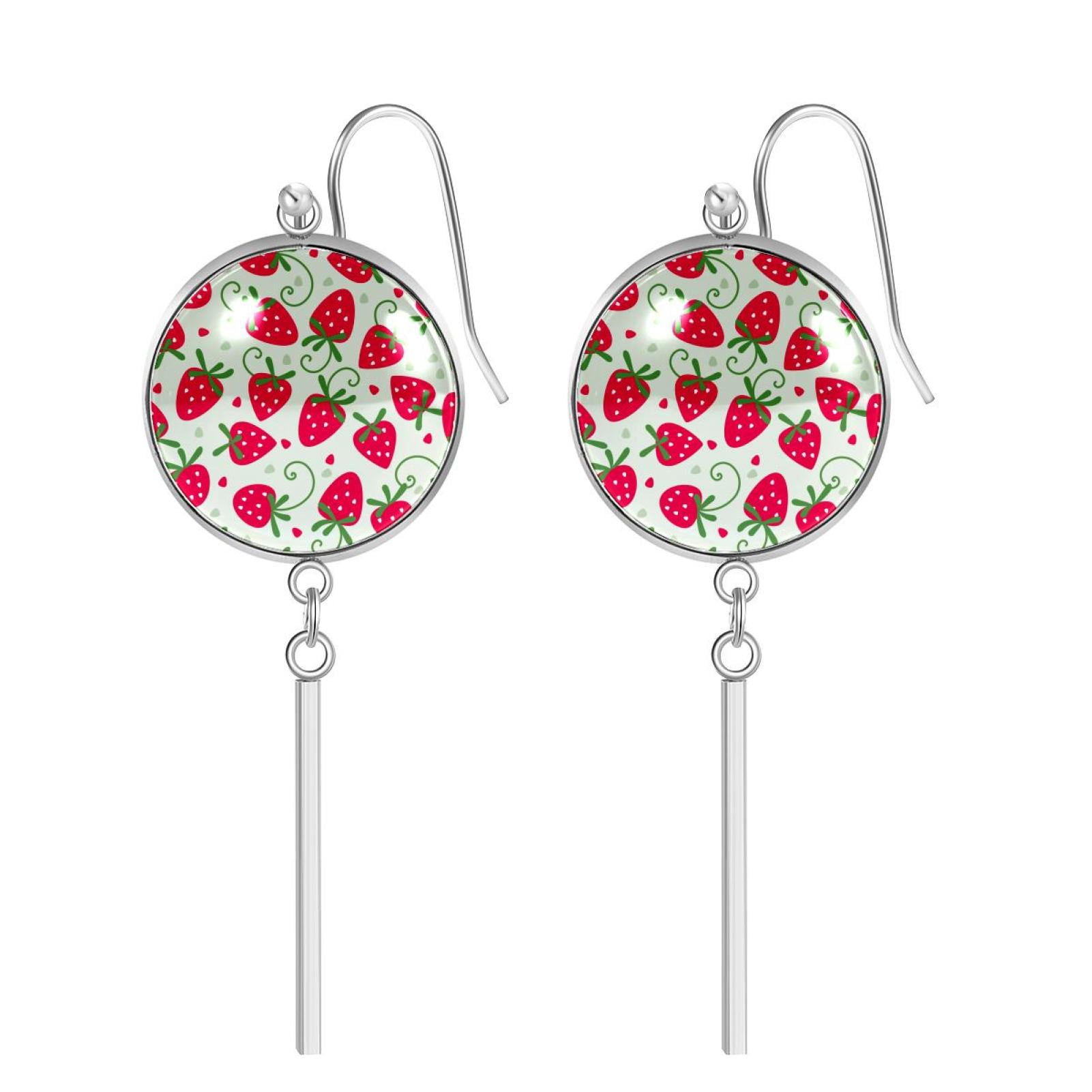 OWNMEMORY Cartoon Pink Strawberry Pattern, Pattern Elevate Your Style ...