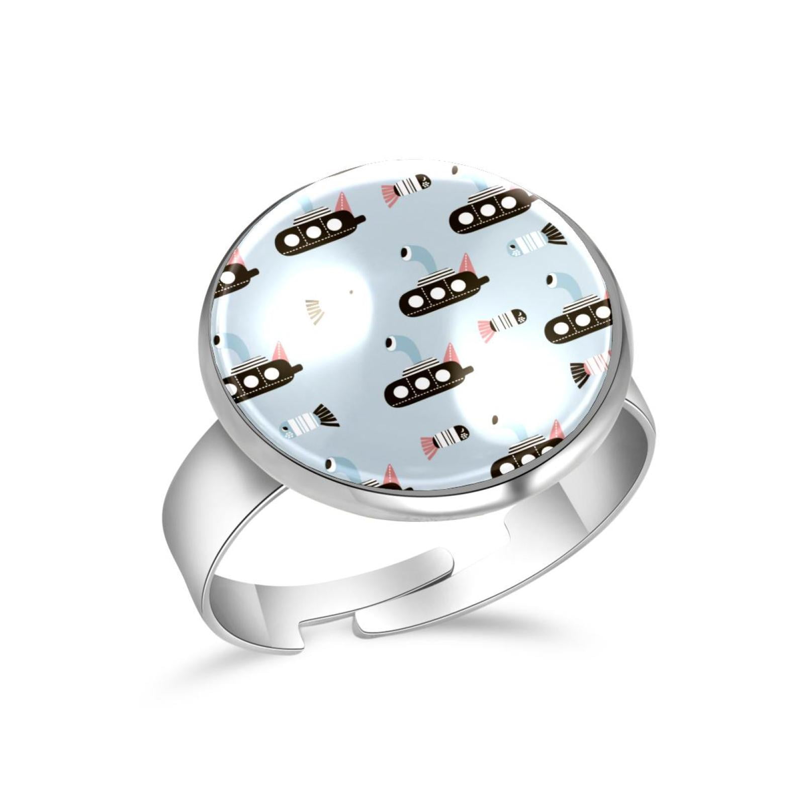 OWNMEMORY Cartoon Tanks Cute Pattern Stainless Steel Adjustable ...