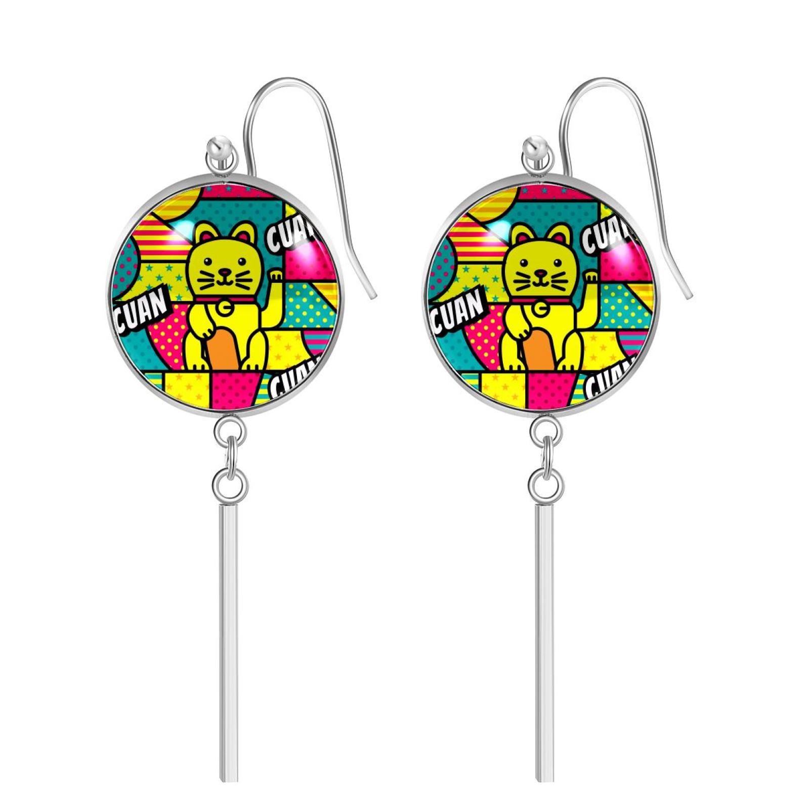 OWNMEMORY China Fortune Cat Modern Pop Art Pattern, Pattern Elevate Your Style: Discover Unique ...