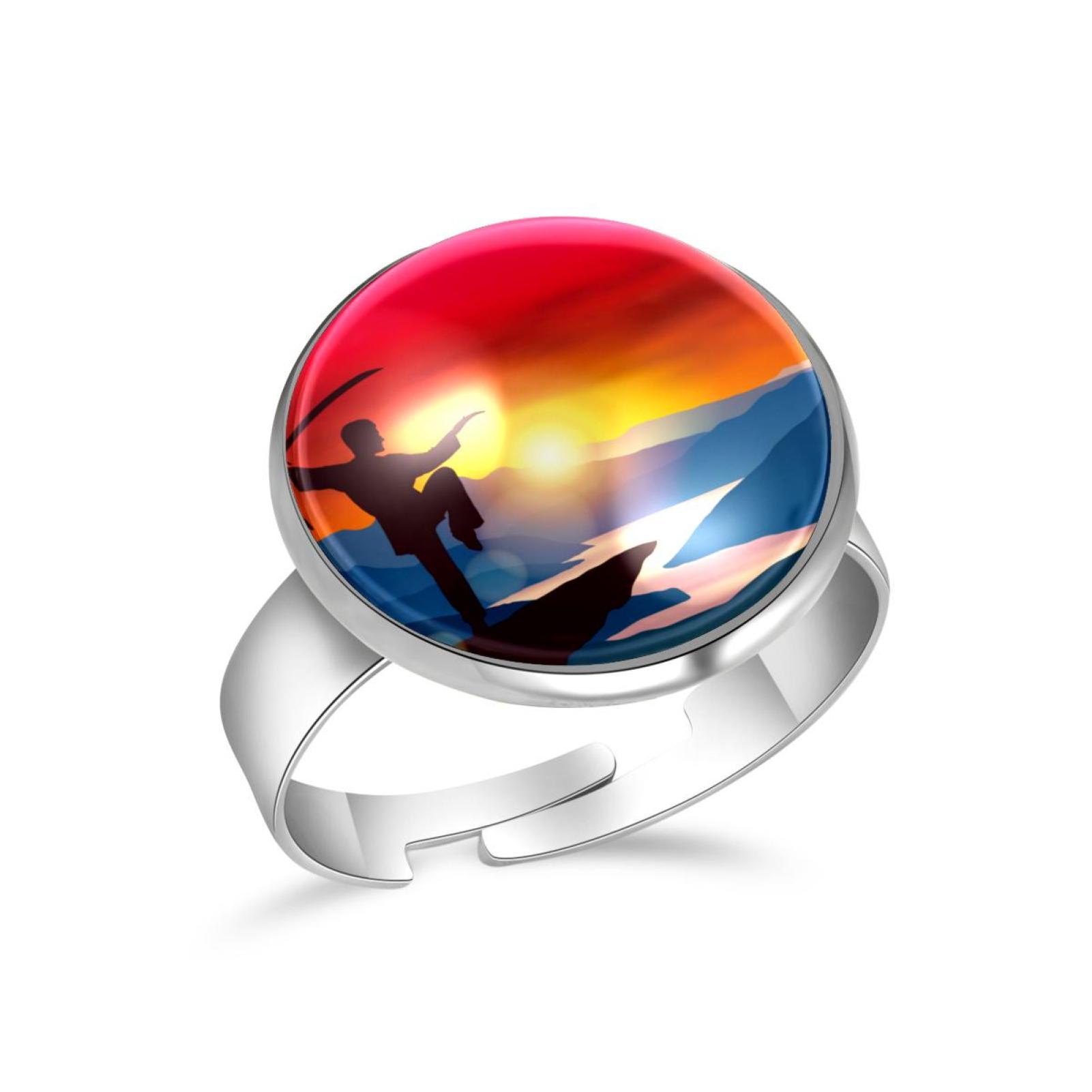 OWNMEMORY Chineses Wushu Fighter with Sword Pattern Stainless Steel ...