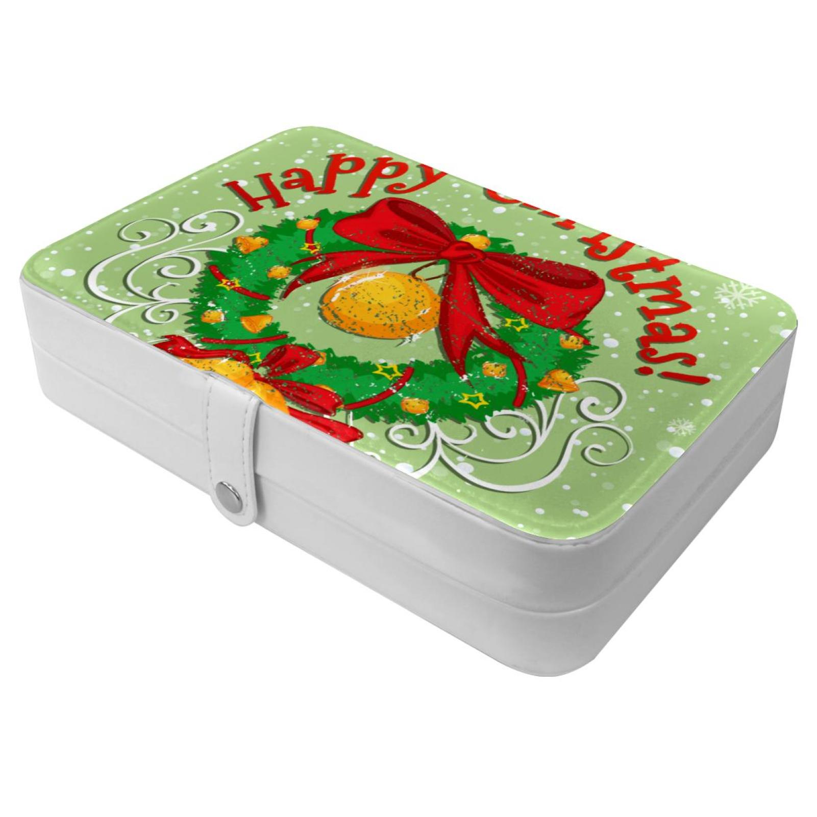 OWNMEMORY Christmas Bell Tree Ball Bow with Green Background Pattern ...