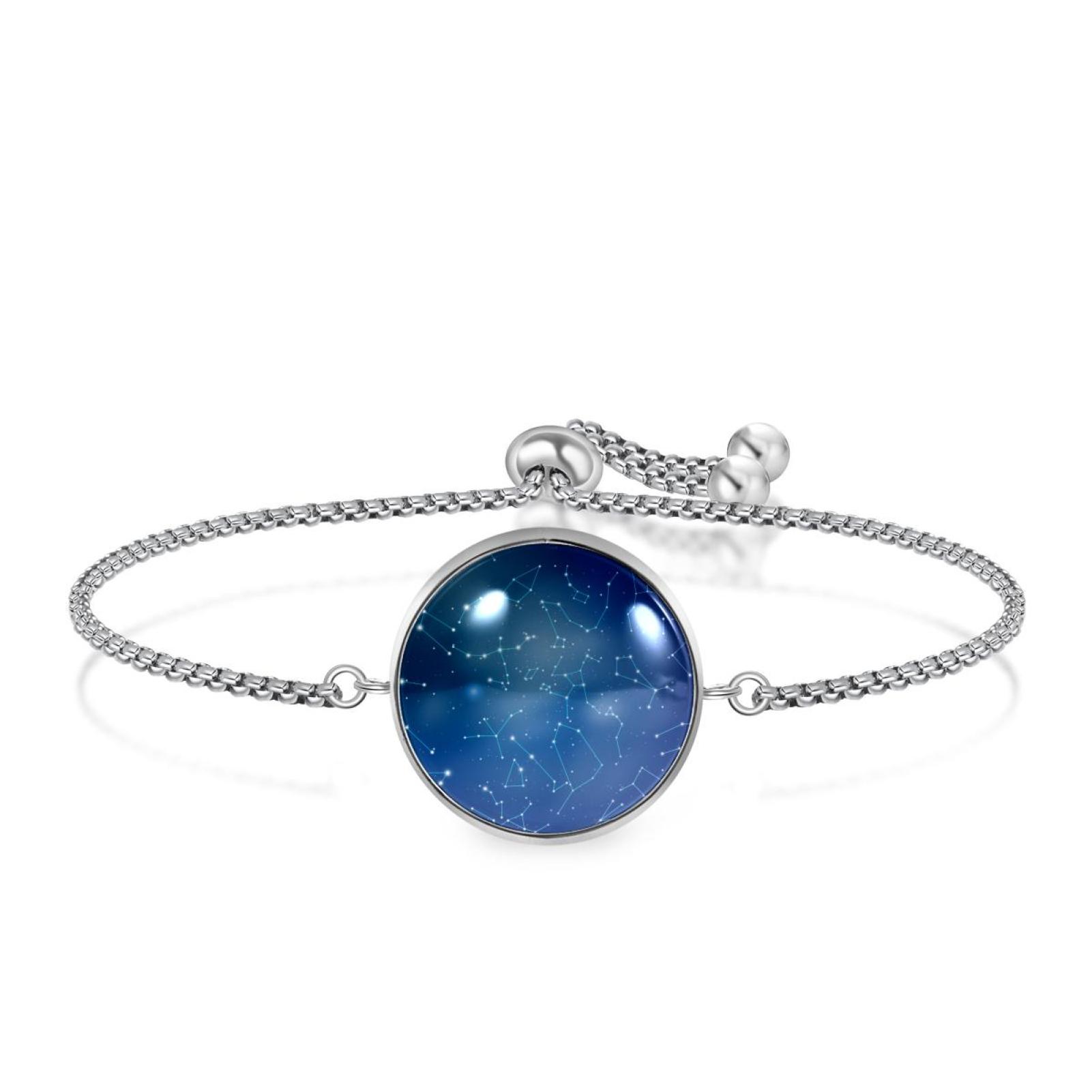 OWNMEMORY Constellation Starry Sky Galaxy Pattern Stainless Steel ...