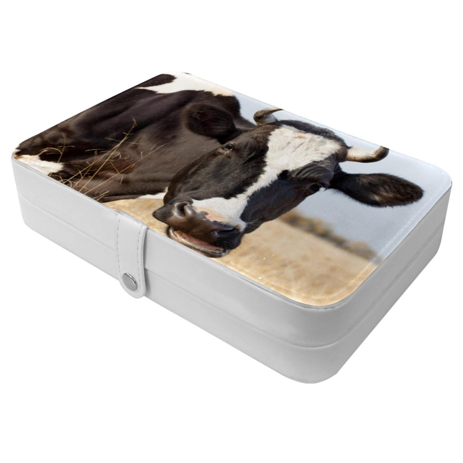 OWNMEMORY Cow Farm Animal Rancho Pattern Portable PU Leather Necklace ...