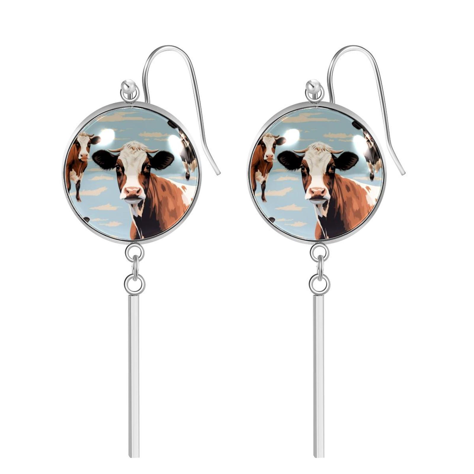 OWNMEMORY Cow Pattern, Elevate Your Style: Discover Unique Earring Sets ...