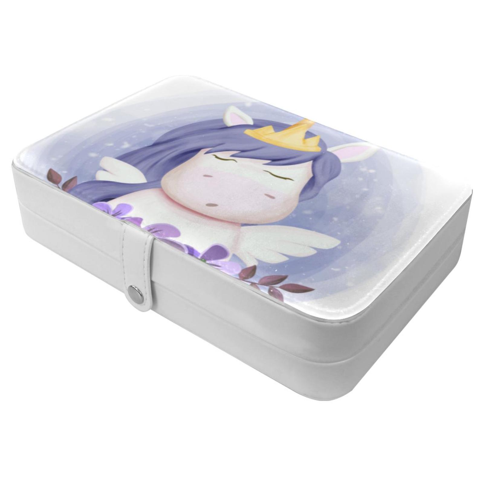 OWNMEMORY Cute Baby Unicorn Pattern Portable PU Leather Necklace ...