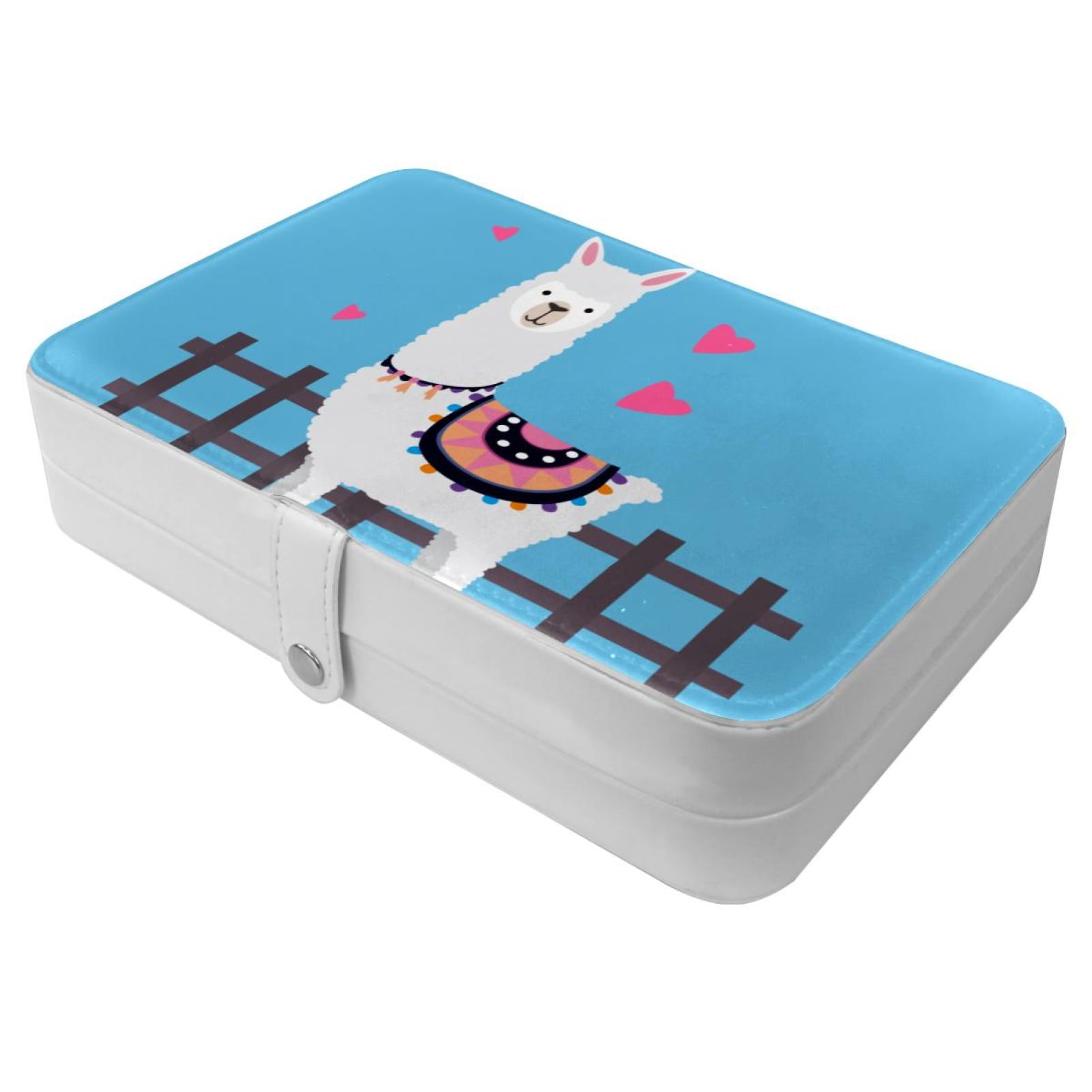 OWNMEMORY Cute Llama Alpaca Pattern Portable PU Leather Necklace ...