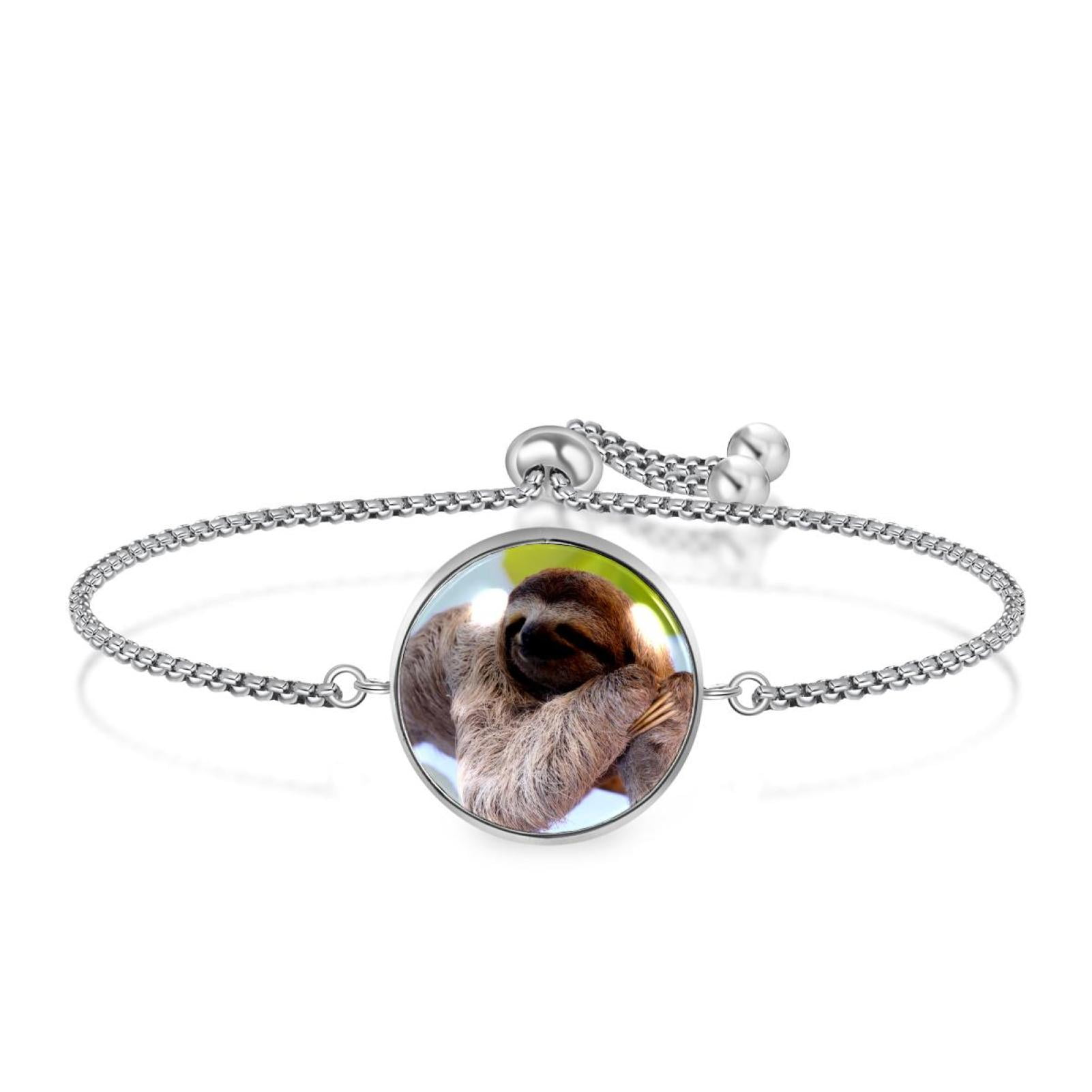 OWNMEMORY Cute Sleepping Sloth Premium Stainless Steel Pattern ...