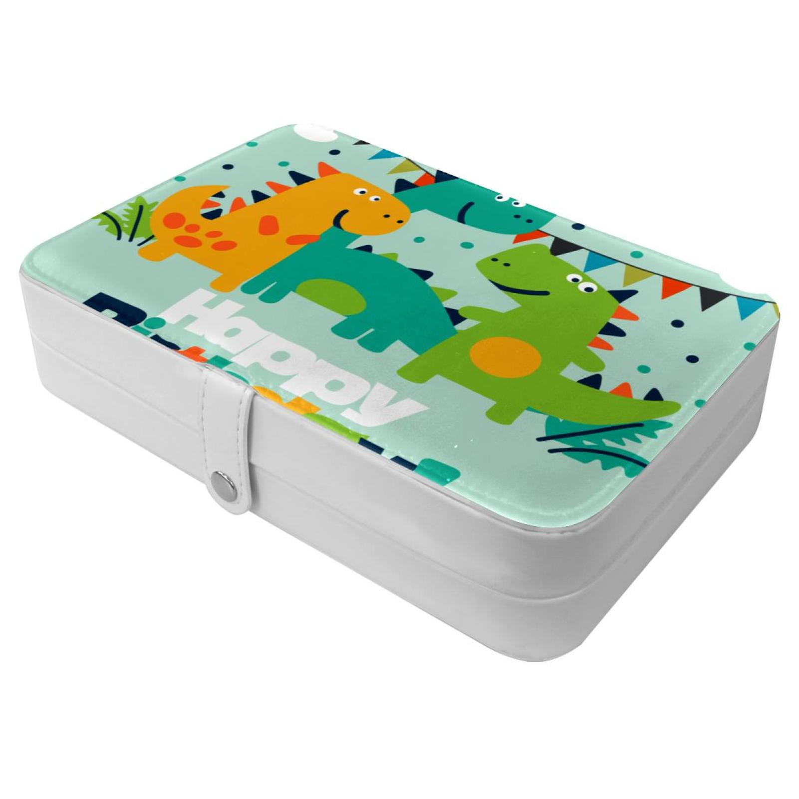 OWNMEMORY Dinosaurs Happy Birthday Pattern Portable PU Leather Necklace ...