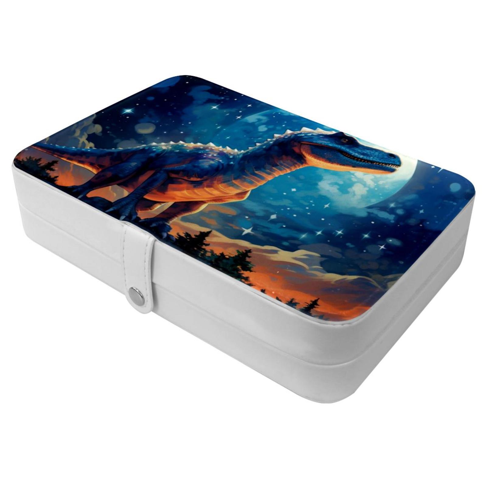 OWNMEMORY Dinosaurs under the Stars Pattern Portable PU Leather ...