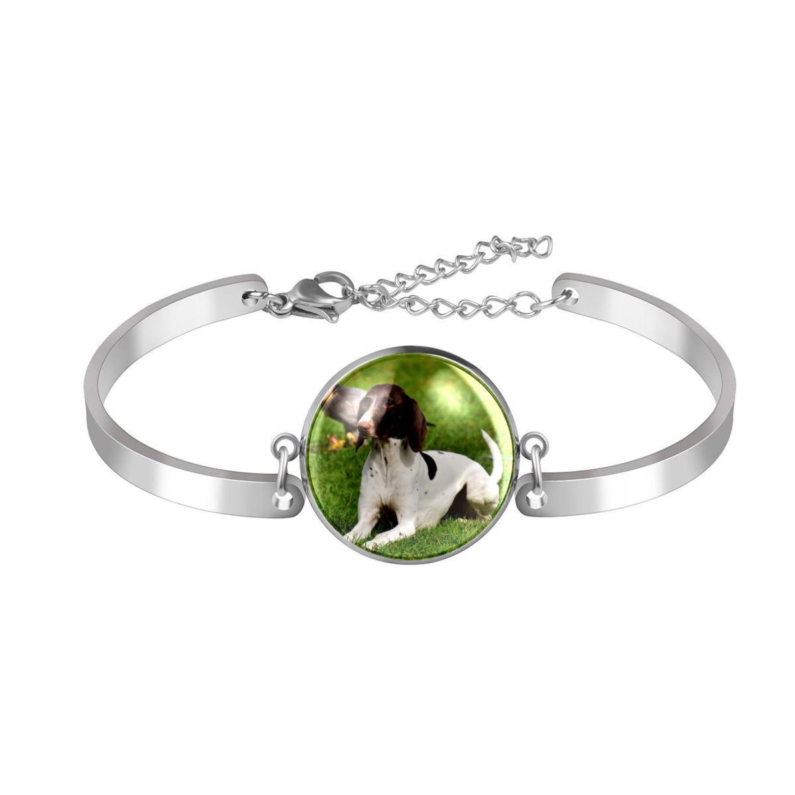 OWNMEMORY Dog Pattern Pattern, Pattern Adjustable Stainless Steel ...