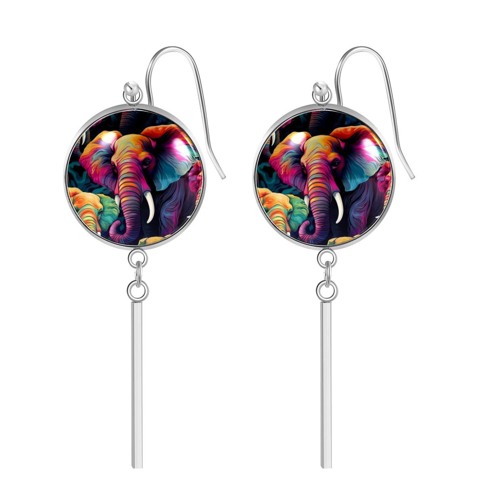 OWNMEMORY Elephant Pattern, Elevate Your Style: Discover Unique Earring ...