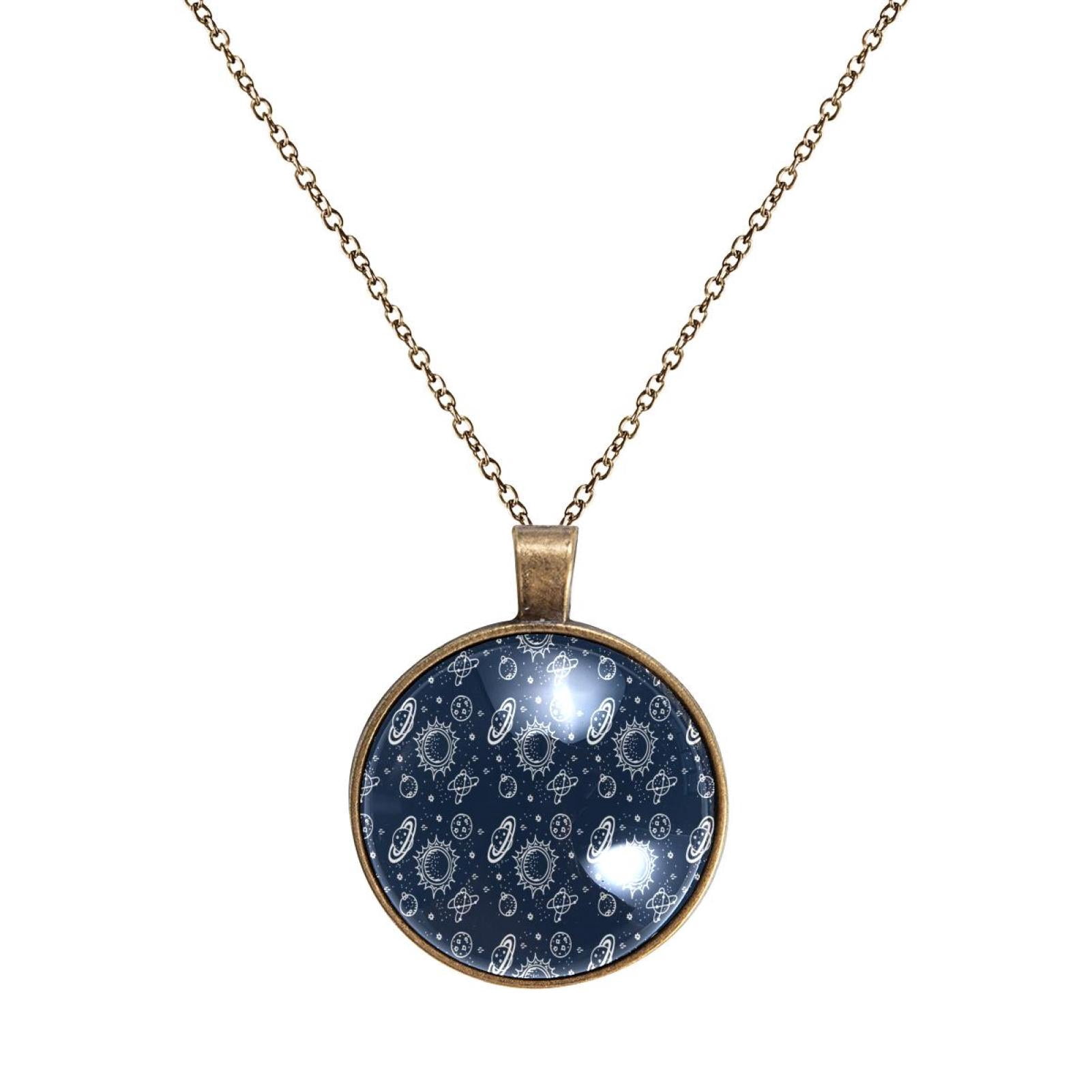 OWNMEMORY Fantasy Planet Pattern Spacecraft Pattern Women's Glass ...