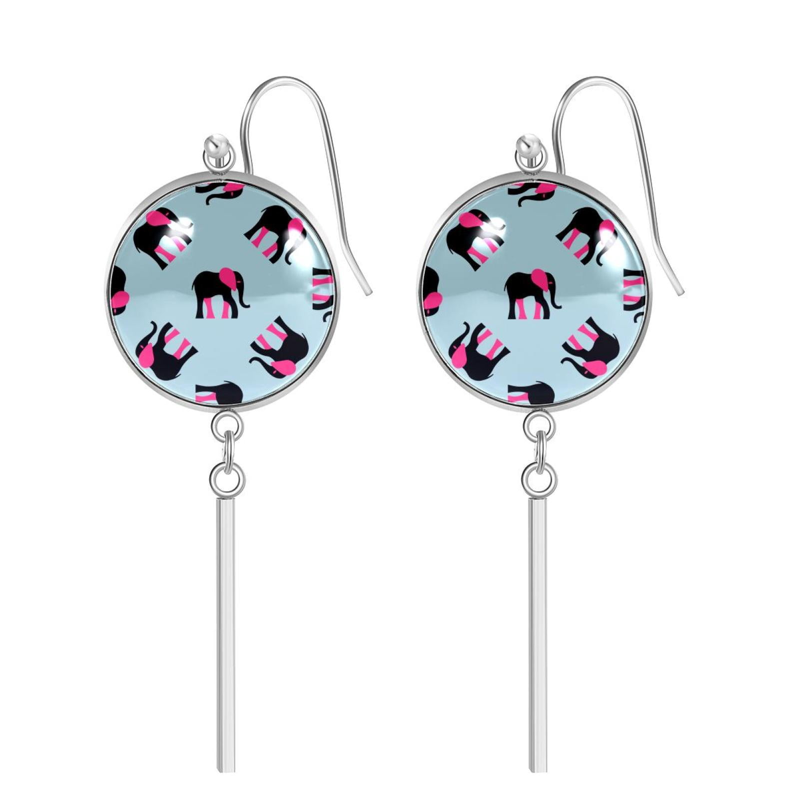 OWNMEMORY Female Black Elephant Rosy Ears Pattern, Pattern Elevate Your ...