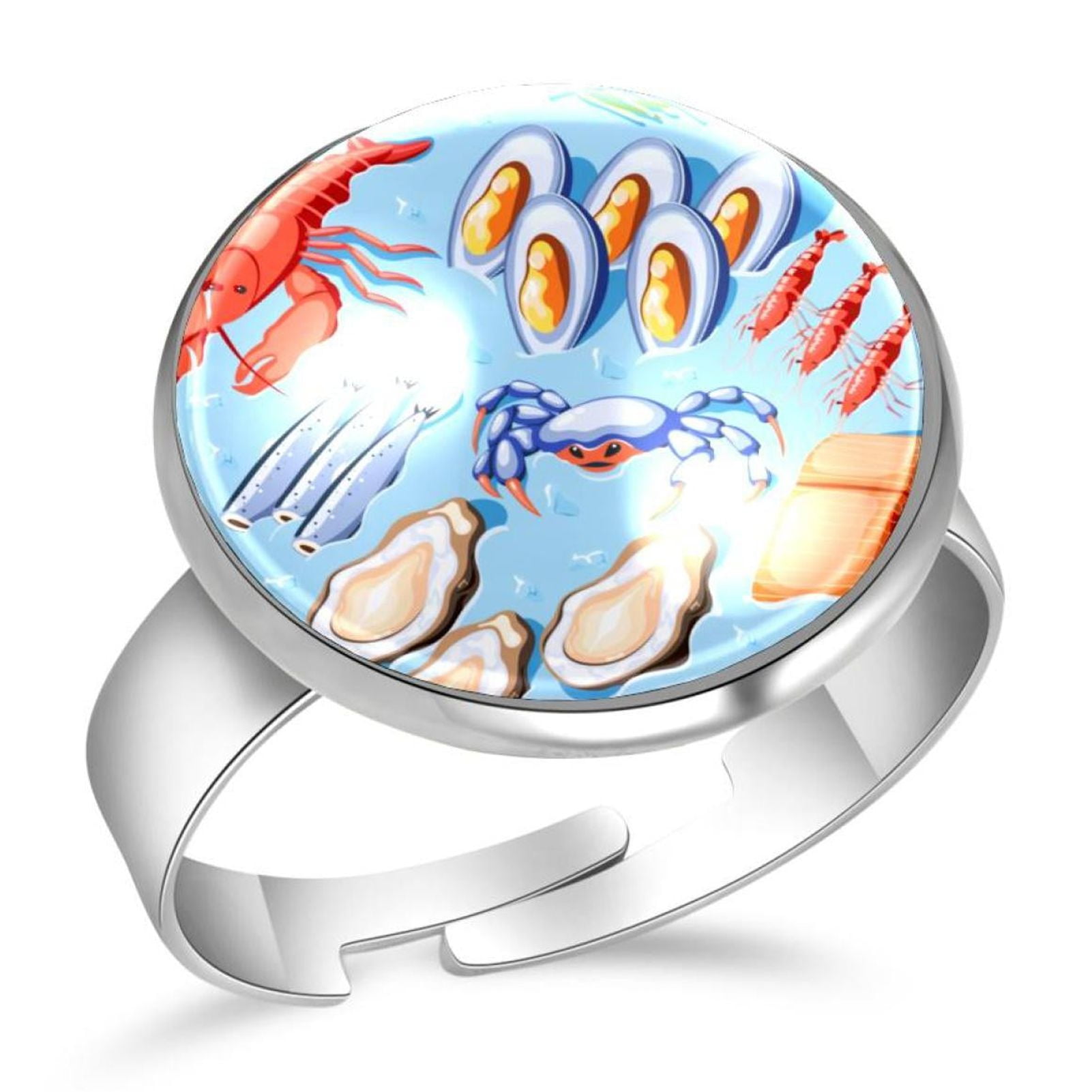 OWNMEMORY Fish Mussels Crawfish Crabs Shrimp Oysters Lobster Pattern ...