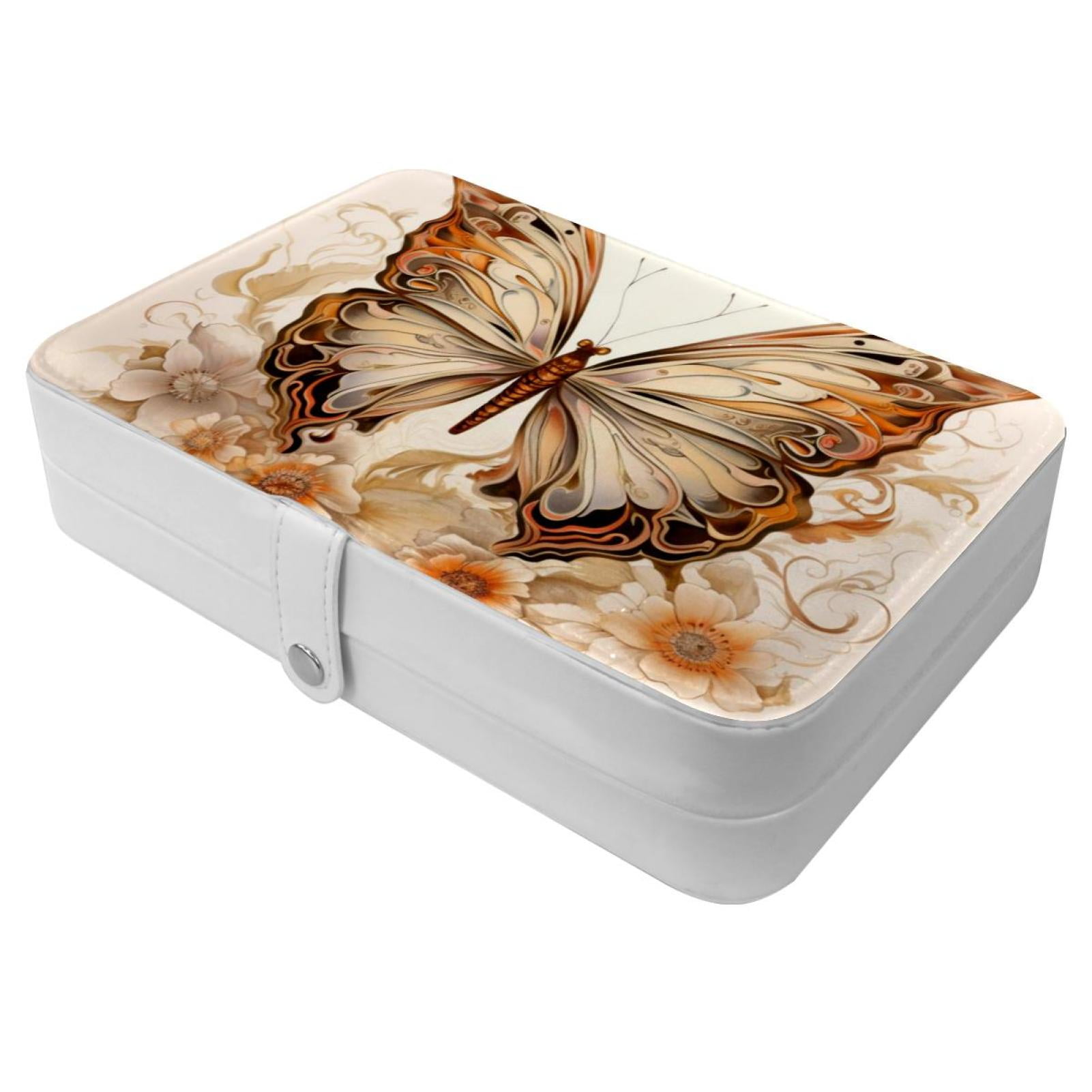 OWNMEMORY Fission Butterfly Pattern Portable PU Leather Necklace ...