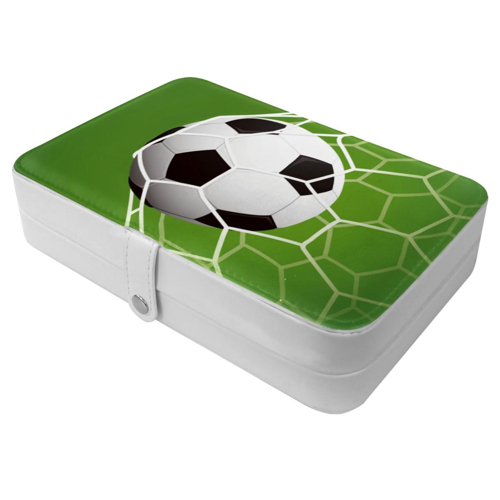 OWNMEMORY Football Goal Soccer Sport Pattern Portable PU Leather ...
