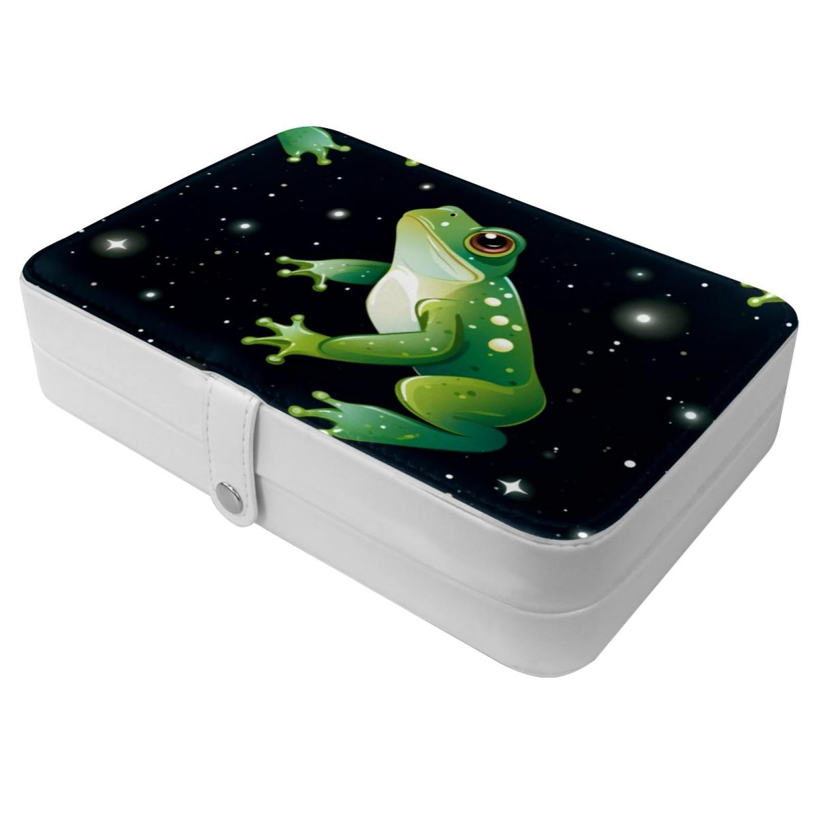 OWNMEMORY Frog under the Stars Pattern Portable PU Leather Necklace ...