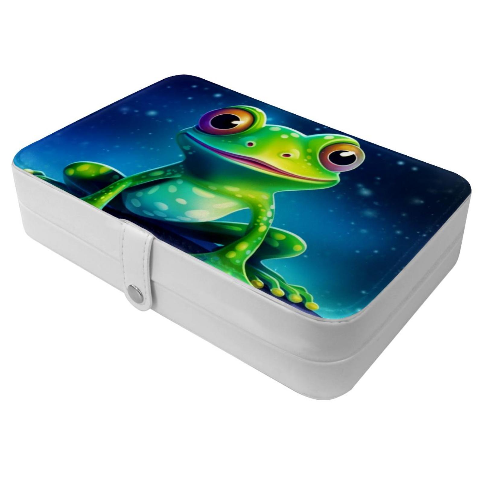 OWNMEMORY Frog under the Stars Pattern Portable PU Leather Necklace ...