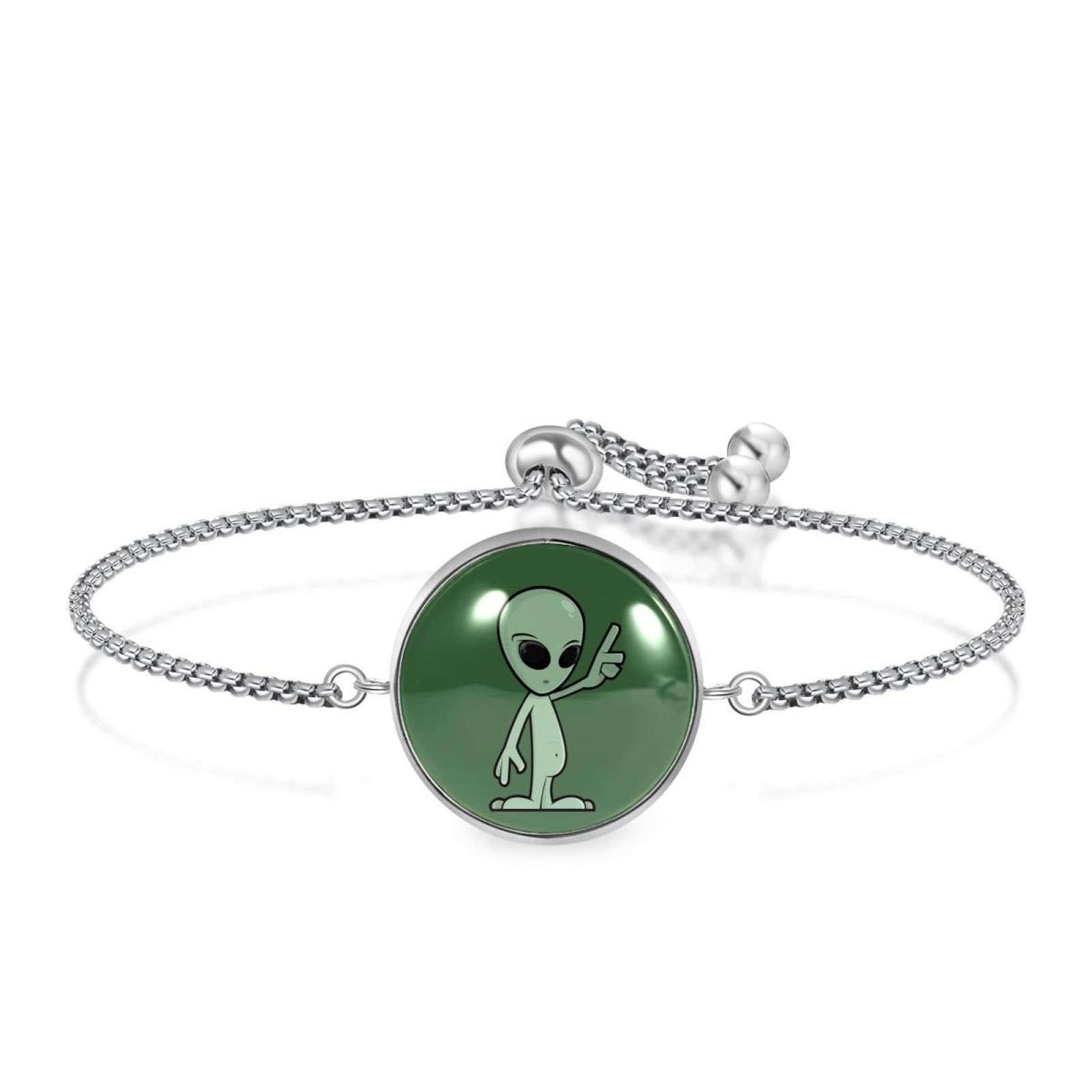 OWNMEMORY Funny Cartoon Alien Pattern Stainless Steel Pattern ...