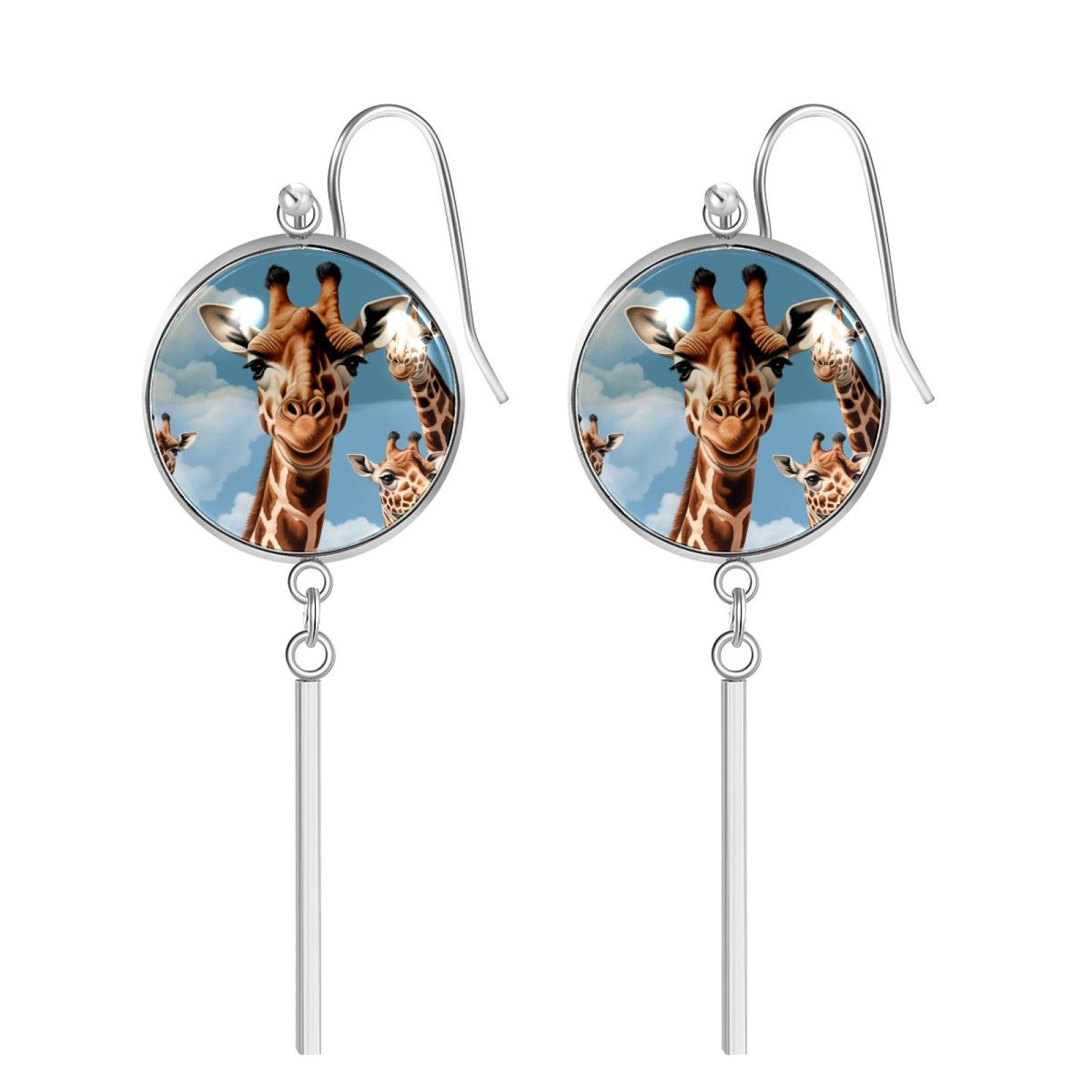 OWNMEMORY Giraffe Pattern Elevate Your Style with Decorative Earring ...