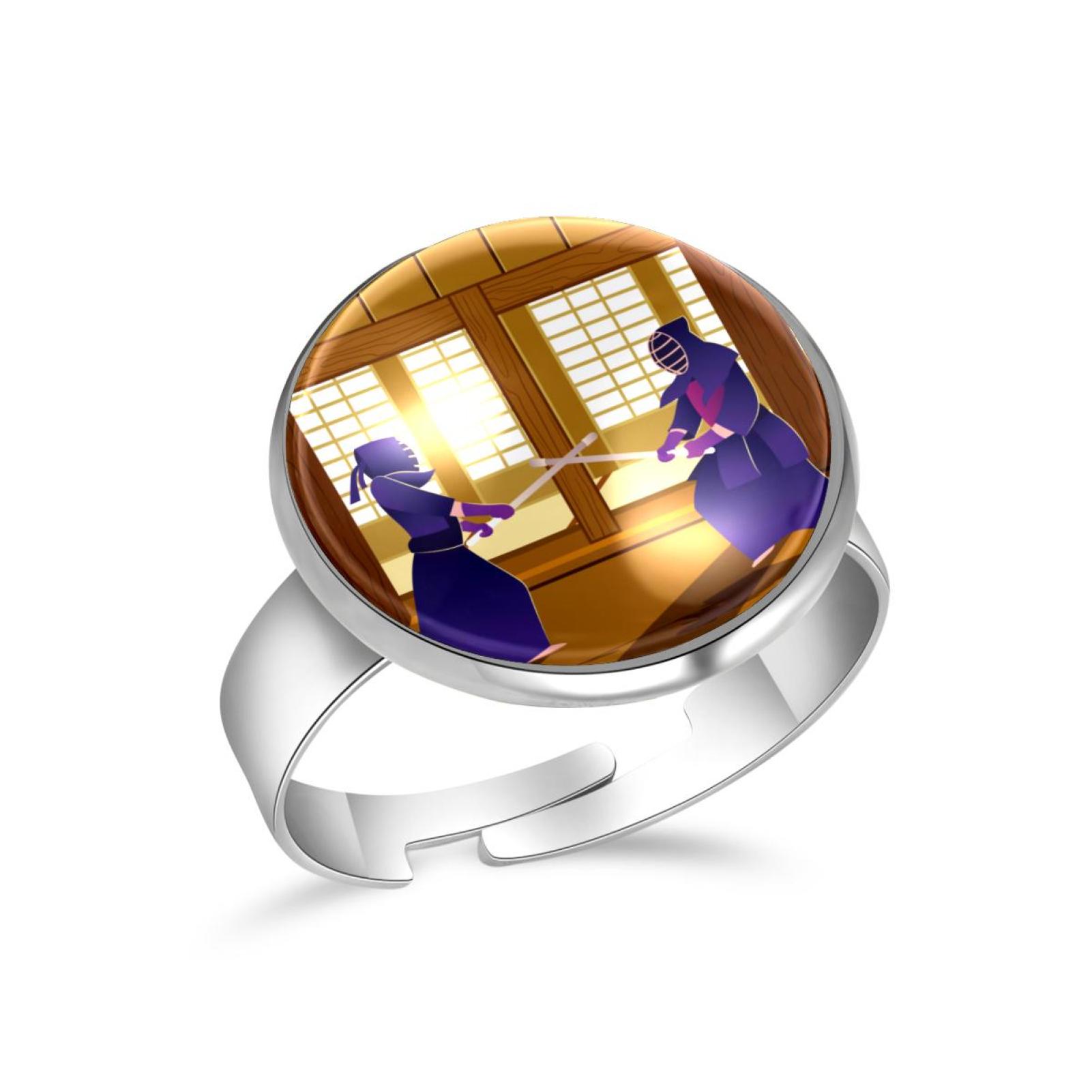 OWNMEMORY Japanese Kendo Dojo Pattern Stainless Steel Adjustable ...