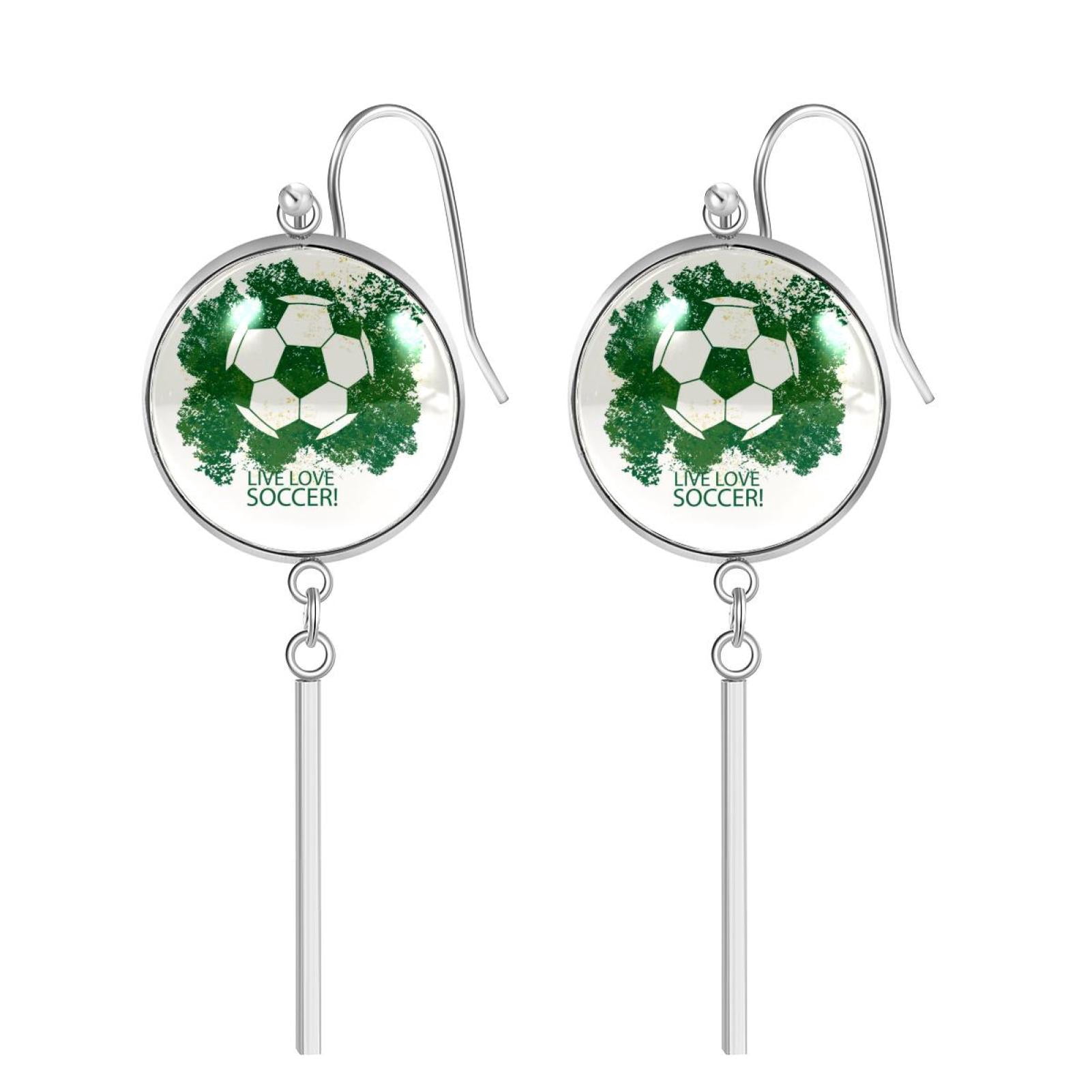 OWNMEMORY Love Soccer Football Green Pattern Elevate Your Style with ...