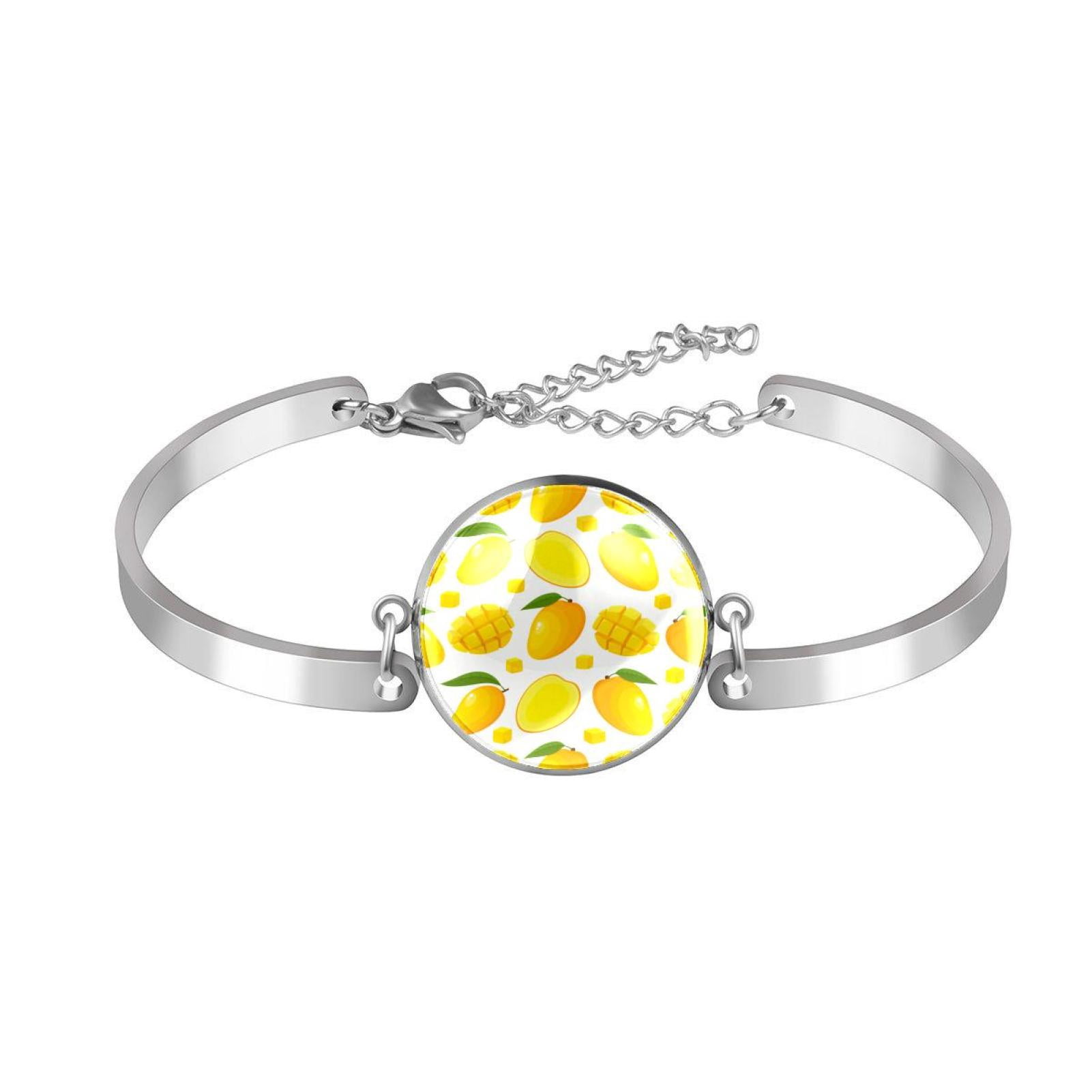 OWNMEMORY Mango Fruit Pattern, Pattern Adjustable Stainless Steel ...