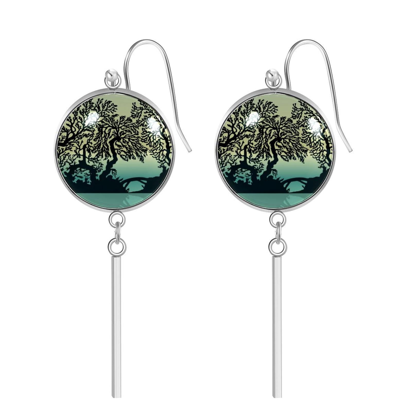 OWNMEMORY Mangrove Silhouette Tree Branches Pattern Elevate Your Style ...