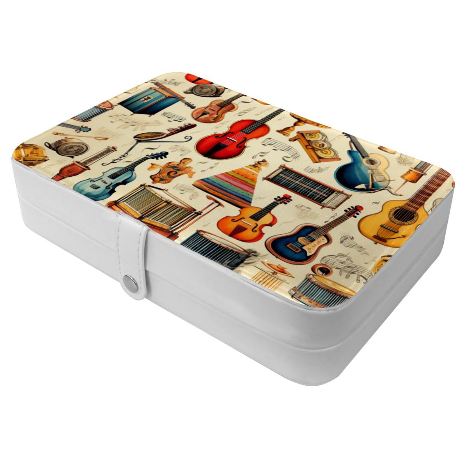 OWNMEMORY Musical Instrument Pattern Portable PU Leather Necklace ...